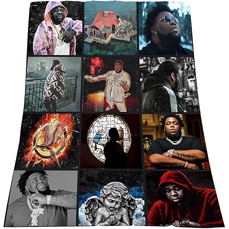 Amazon.com: YAVITH Black Blanket for Bed,Soft Collage Blanket for ...