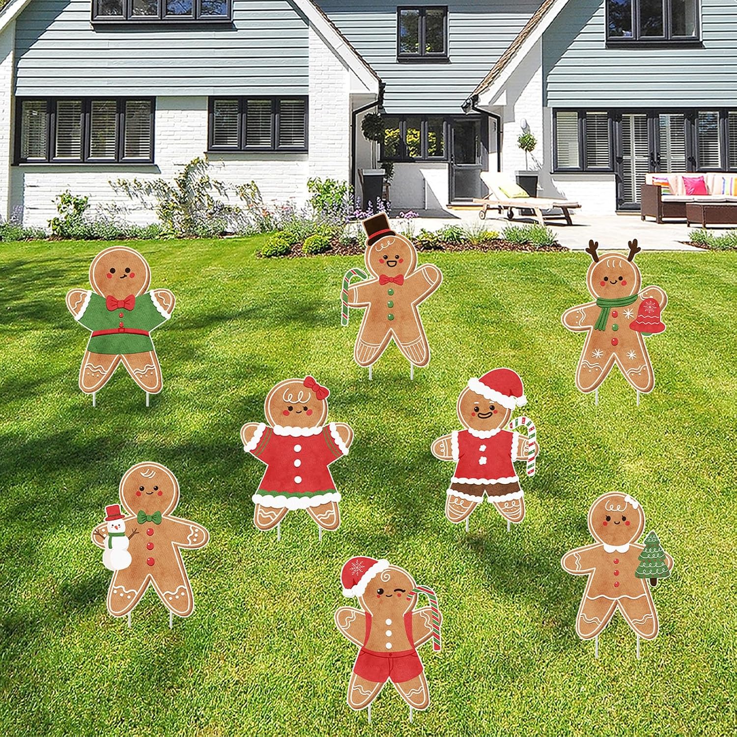 Amazon.com : IRCOR Gingerbread Outdoor Christmas Decor Gingerbread ...