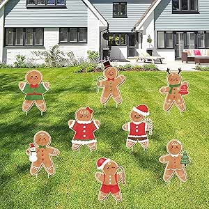 Amazon.com : IRCOR Gingerbread Outdoor Christmas Decor Gingerbread ...