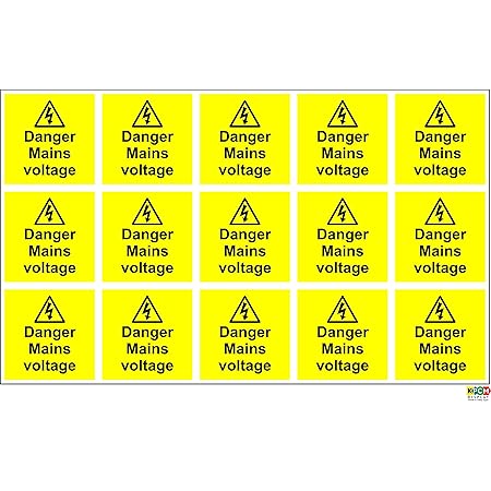 Danger 415 Volts Sticker [Pack of 15] Signs - Self Adhesive Stickers ...