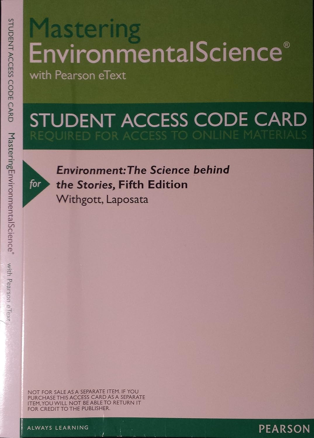 Mastering Environmental Science with Pearson eText - ValuePack Access ...