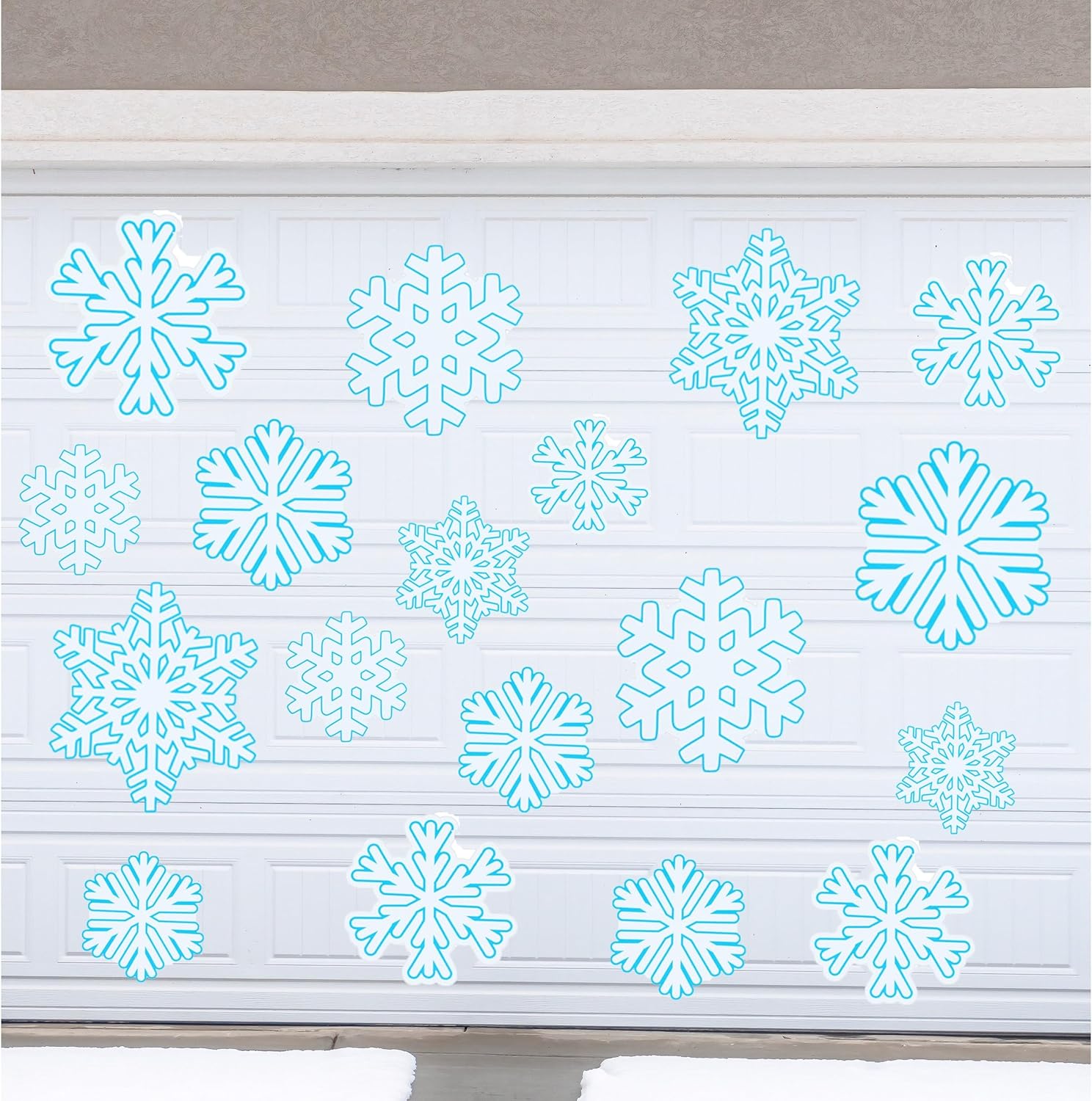 Amazon.com: 22 Pcs Christmas Snowflake Garage Door Magnets Stickers ...
