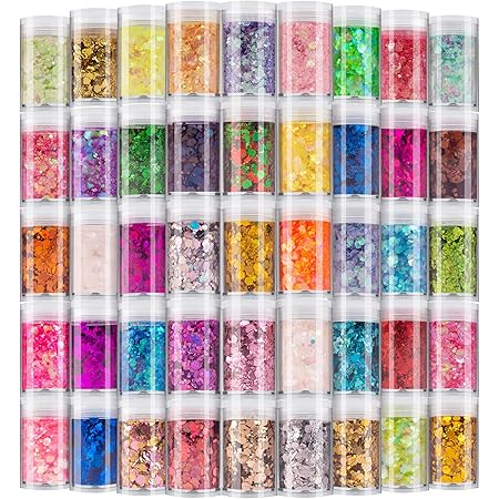Amazon.com: LEOBRO Glitter, Fine Glitter for Resin, Set of 32 Colors ...