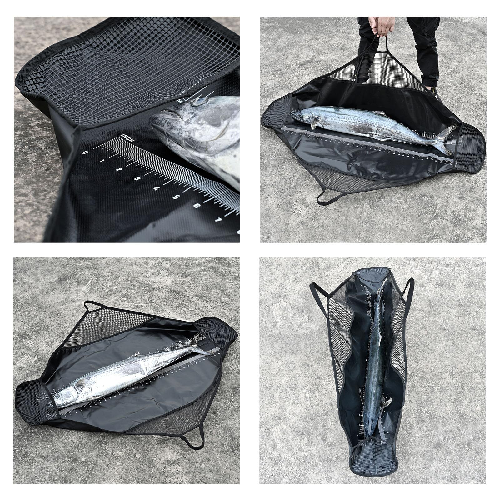 Fish Weighing Sling Fishing Unhooking Mat & Weigh Sling - PVC Fish ...