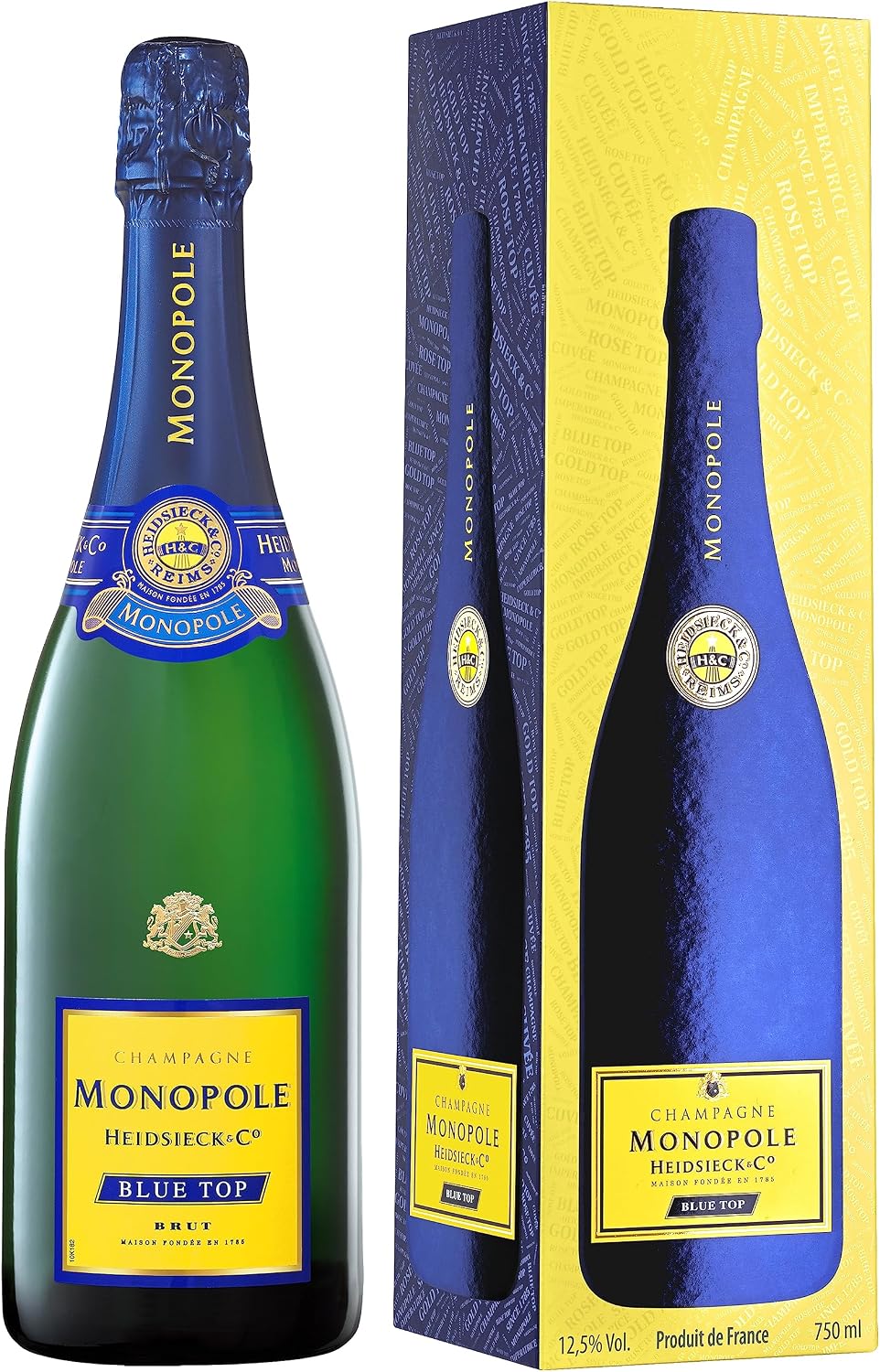 Heidsieck & Co Monopole Blue Top Champagne Gift Box, 750ml : Amazon.co ...