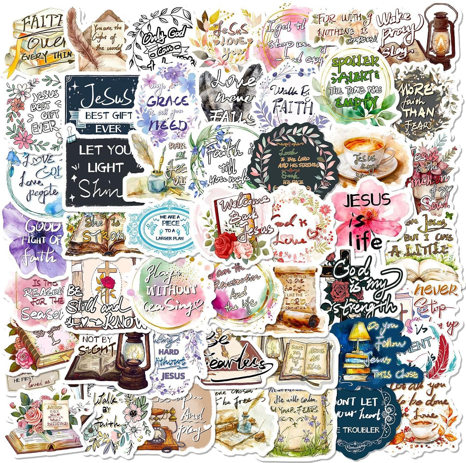Amazon.com: YHJUKKK 50PCS Nspiring Verse Stickers Students Vinyl ...