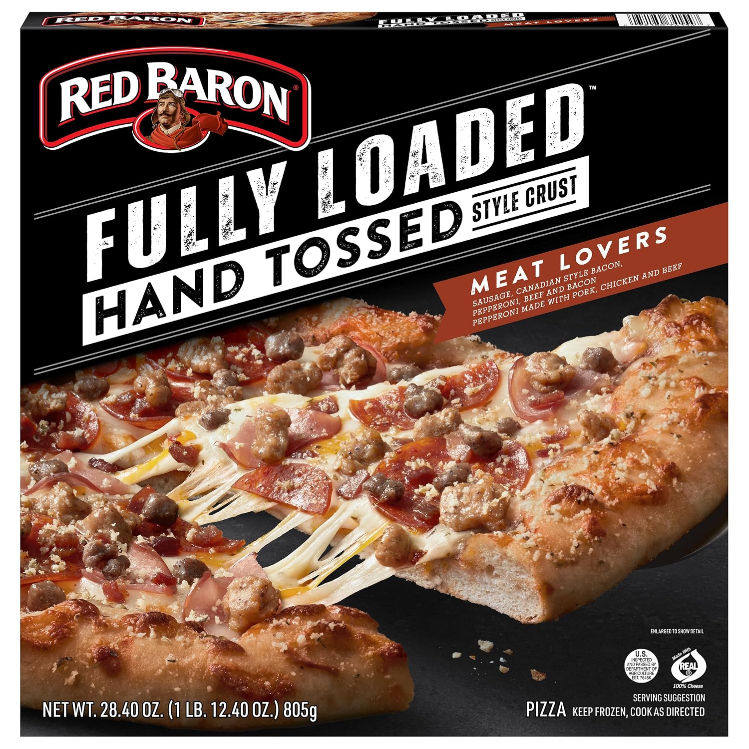 Amazon.com: Red Baron Fully Loaded Meat Lover's Hand Tossed Crust ...