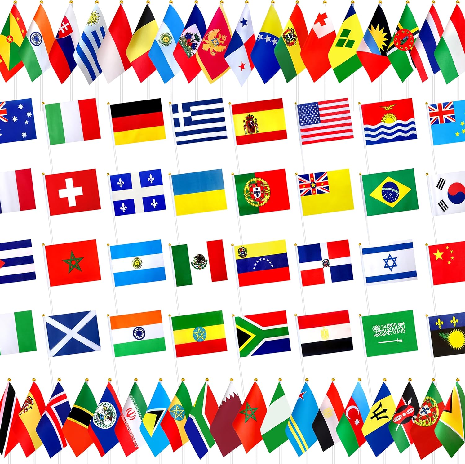Amazon.com: LZXING 226 Countries International Flags of the World Small ...