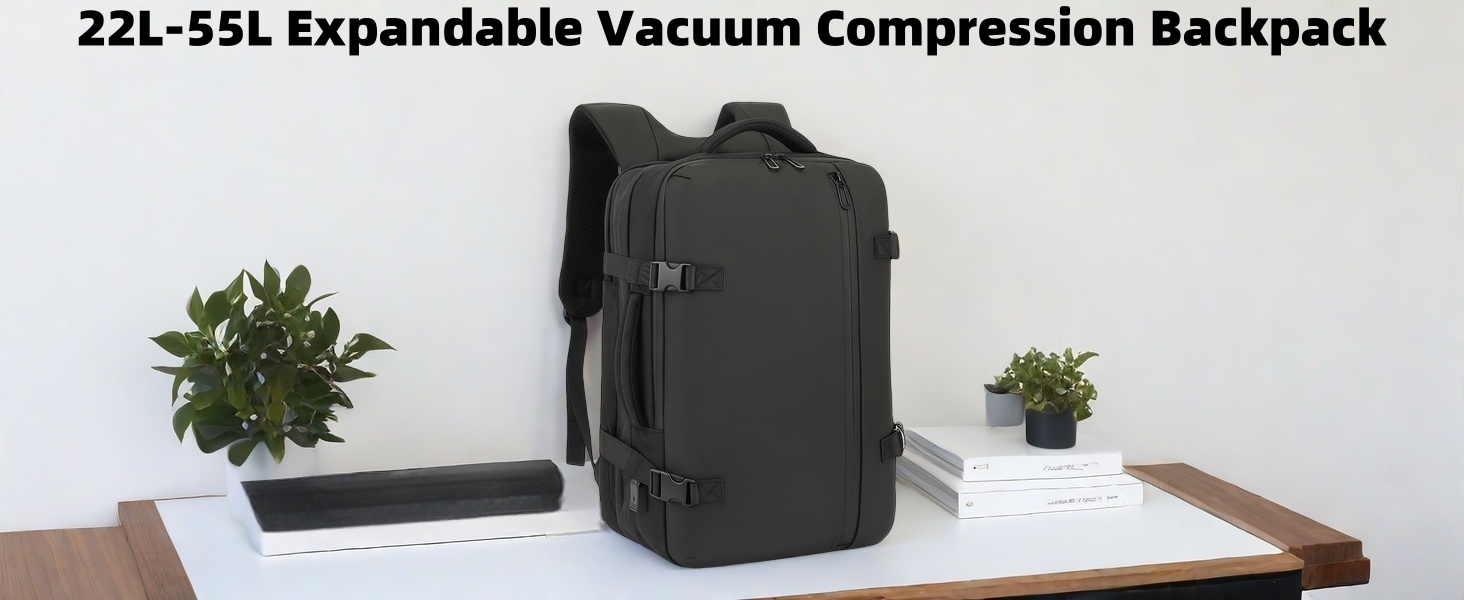 Watch 22L-55L Expandable Vacuum Compression Backpack on Amazon Live