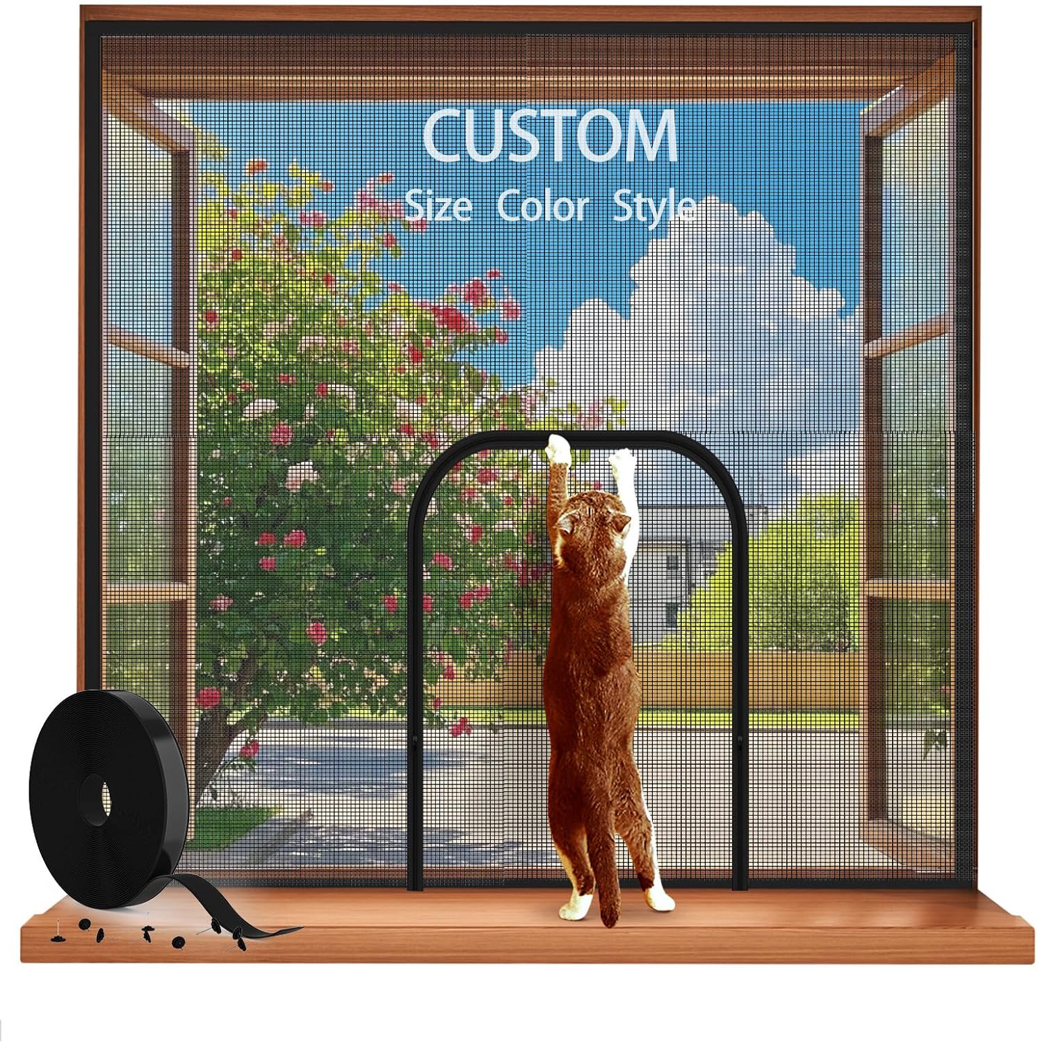 Window Screen 24"x36",Cat & Dog Claw Resistant Window ScreenWith a ...