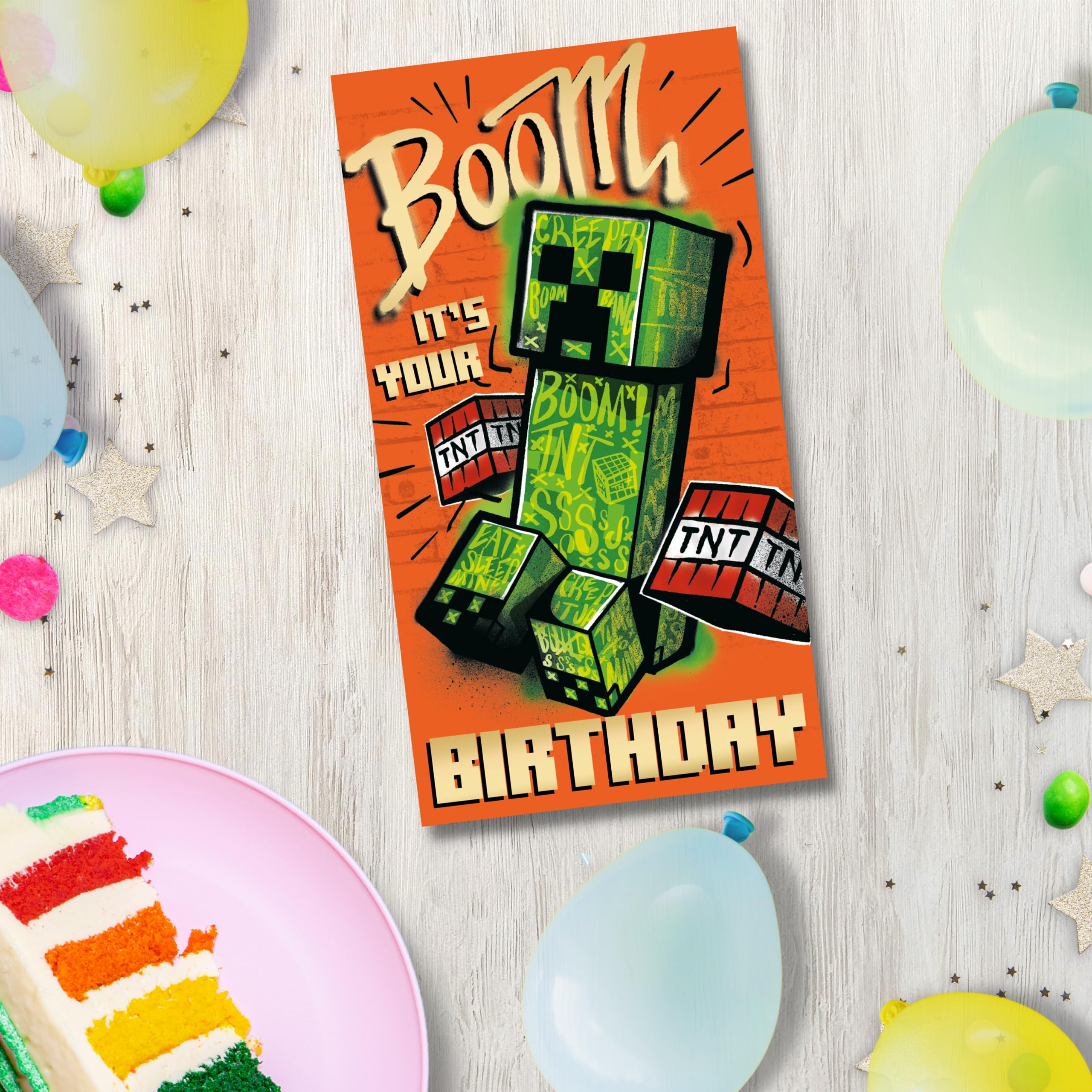 Minecraft Creeper Printable Birthday Card MineCraft Party Planning And