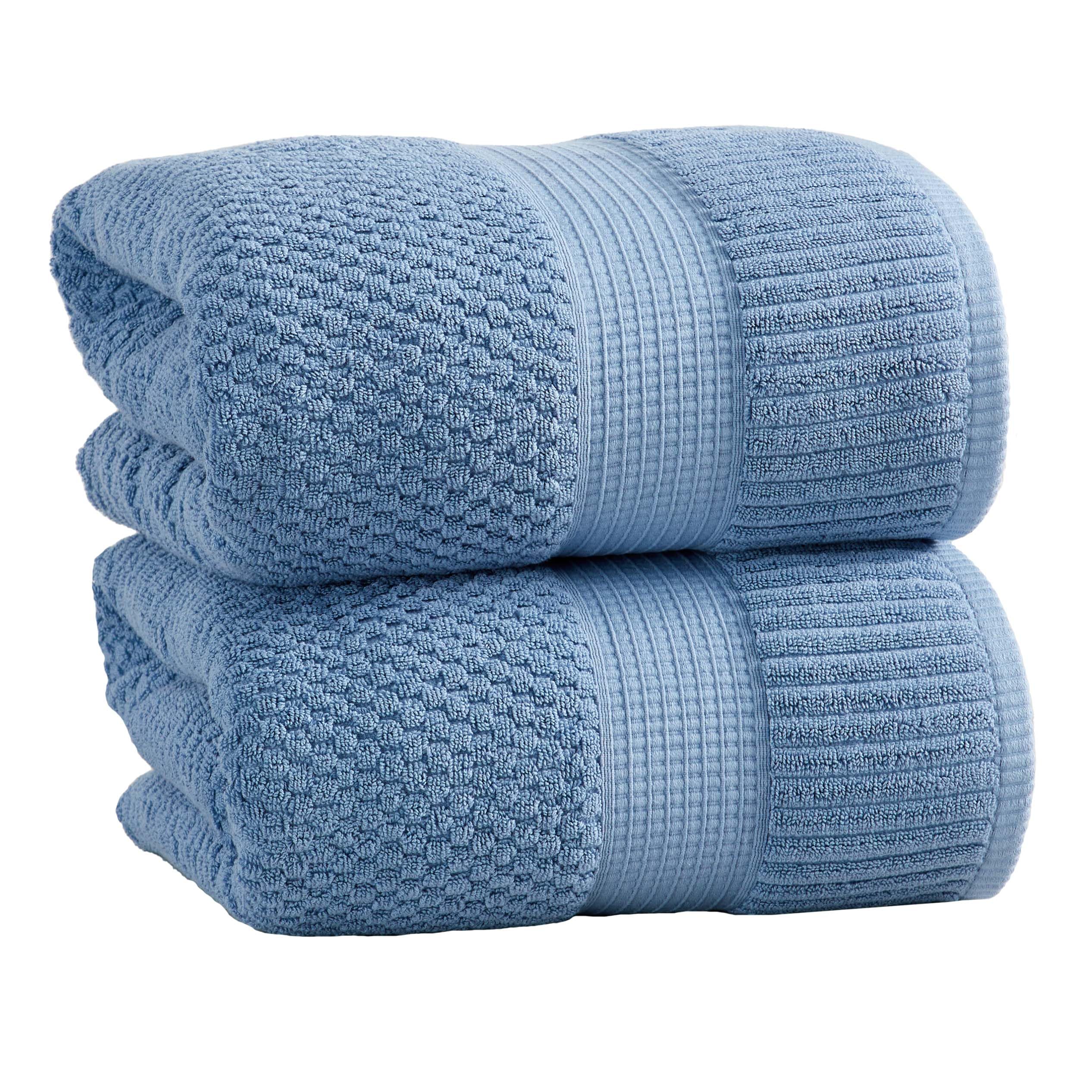 Amazon.com: NY Loft 100% Cotton 2 Pack Bath Sheet Towel Set | Super ...