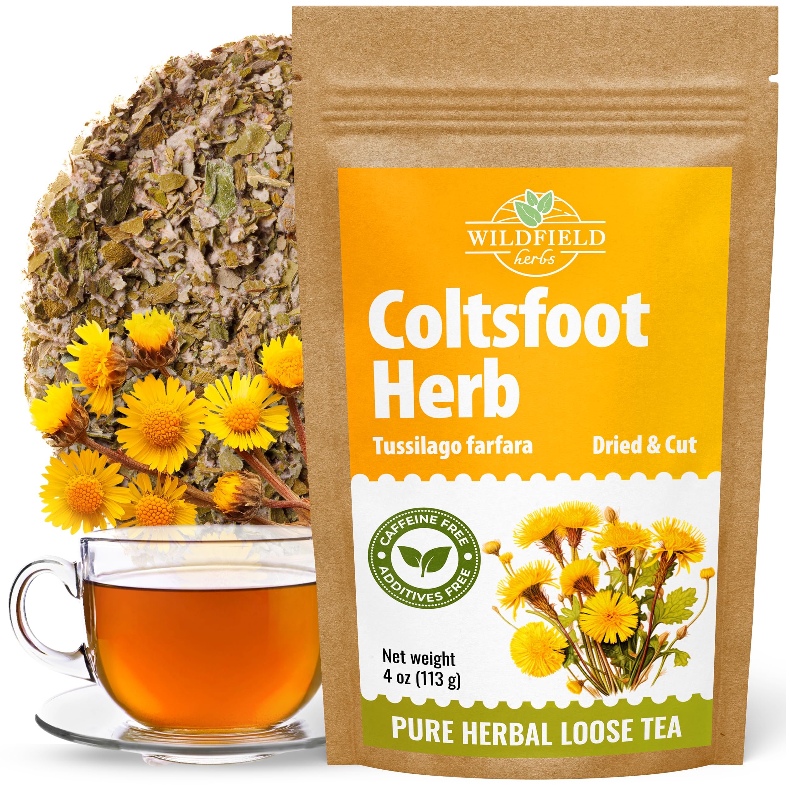Amazon.com : 4 oz. Coltsfoot Herb Leaf Tea (Tussilago farfara) - 113g ...