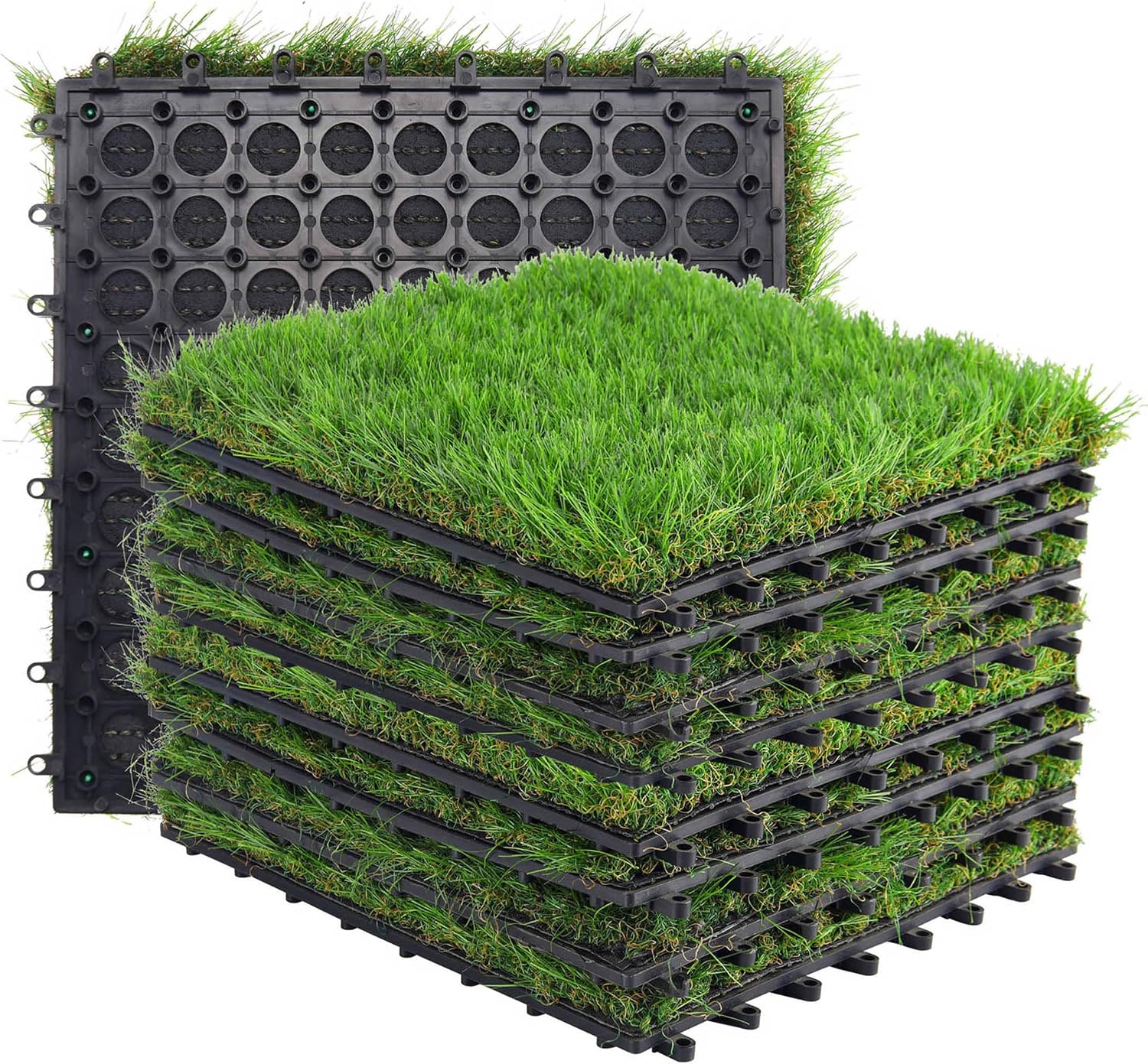 Amazon.com: GOLDEN MOON Turf Grass, Artificial Grass, Tile Interlocking ...