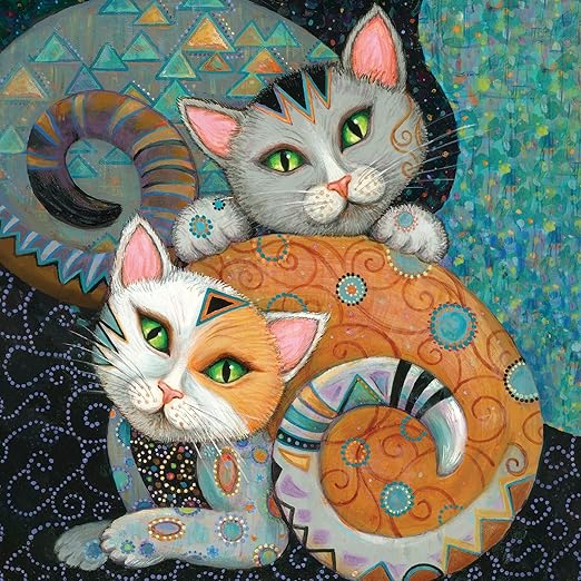 Ceaco - Kleo Kats - Kuddlekats - 500 Piece Jigsaw Puzzle : Amazon.com ...