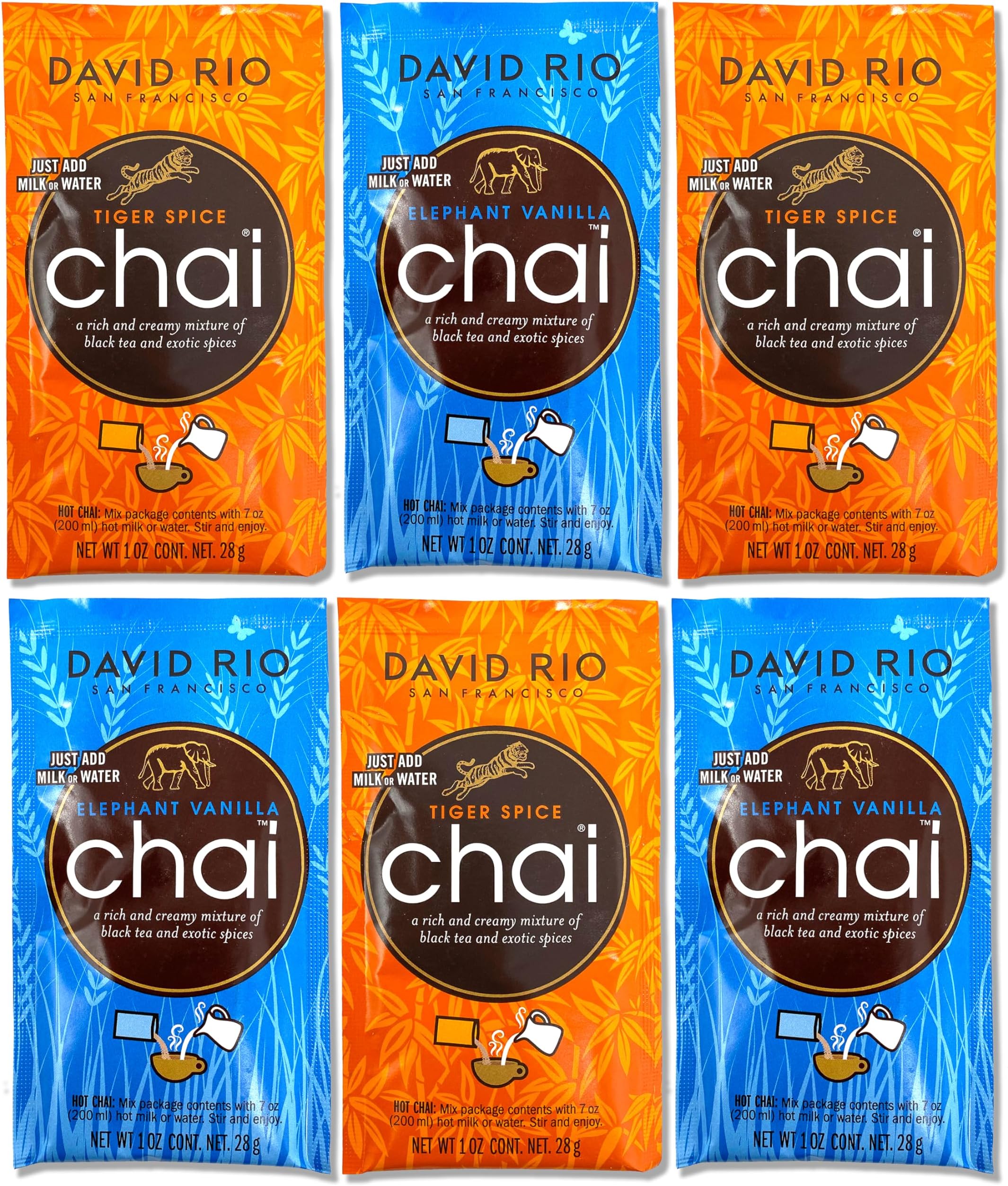 Amazon.com: David Rio Chai Tea Latte Single Serve Packets – Instant ...