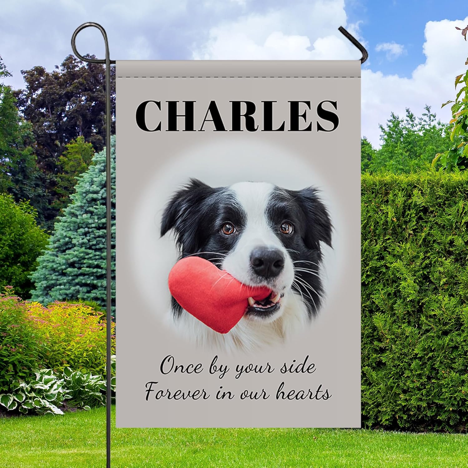 Amazon.com : Custom Pet Dog Memorial Garden Flag Personalized in Loving ...