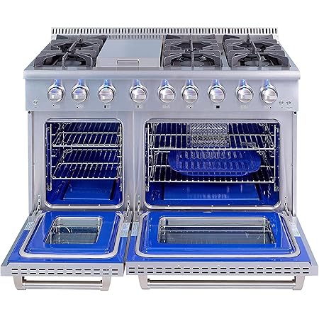 Amazon.com: Thor Kitchen LRG4807U Pro-Style Gas Range with 6 Burners ...