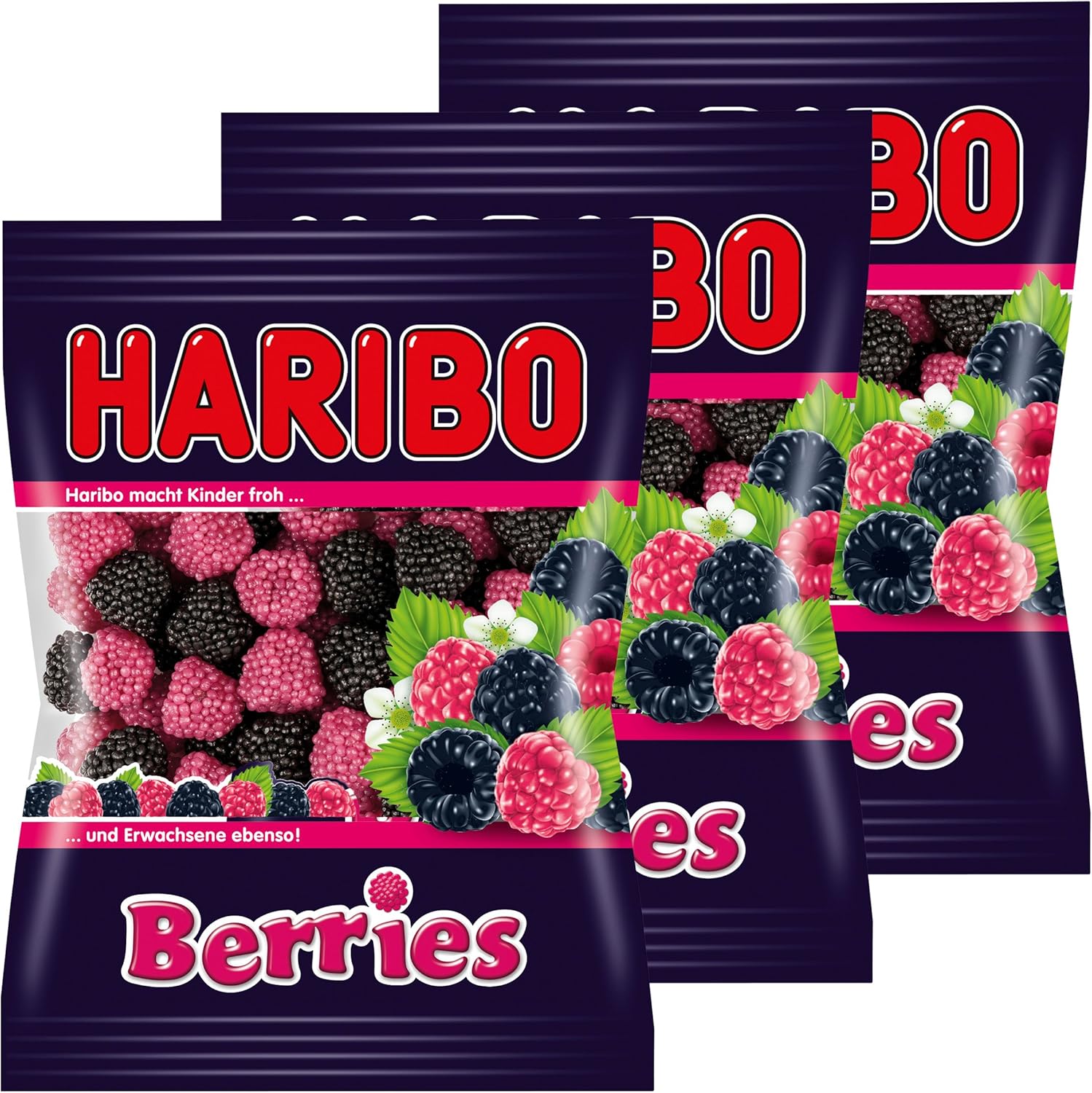 Haribo Berries, 3 Piece Package, Gummy Bears, Wine Gums, Sweets ...