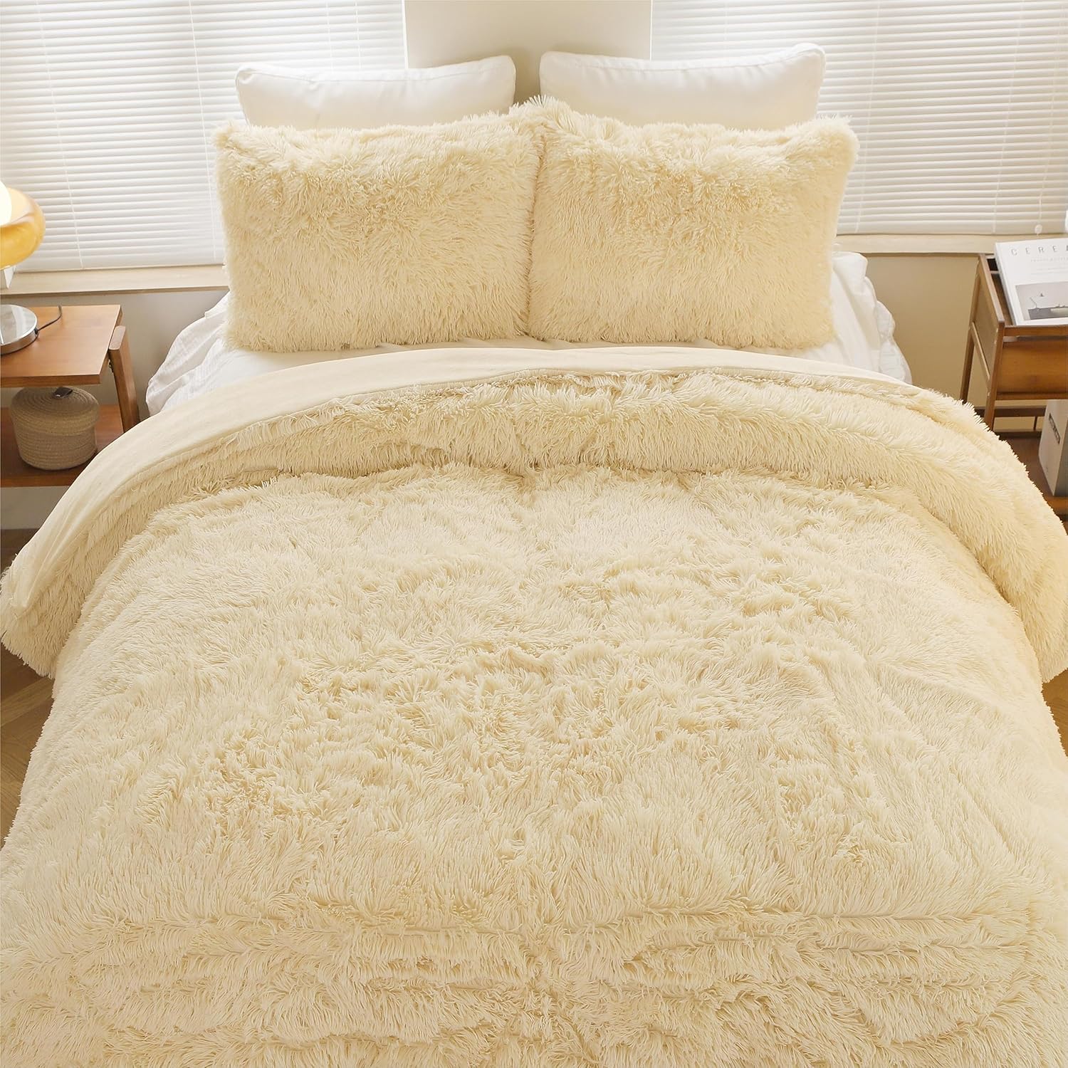 Amazon.com: Syalife Plush Fluffy Duvet Cover Set, Luxury Ultra Soft ...