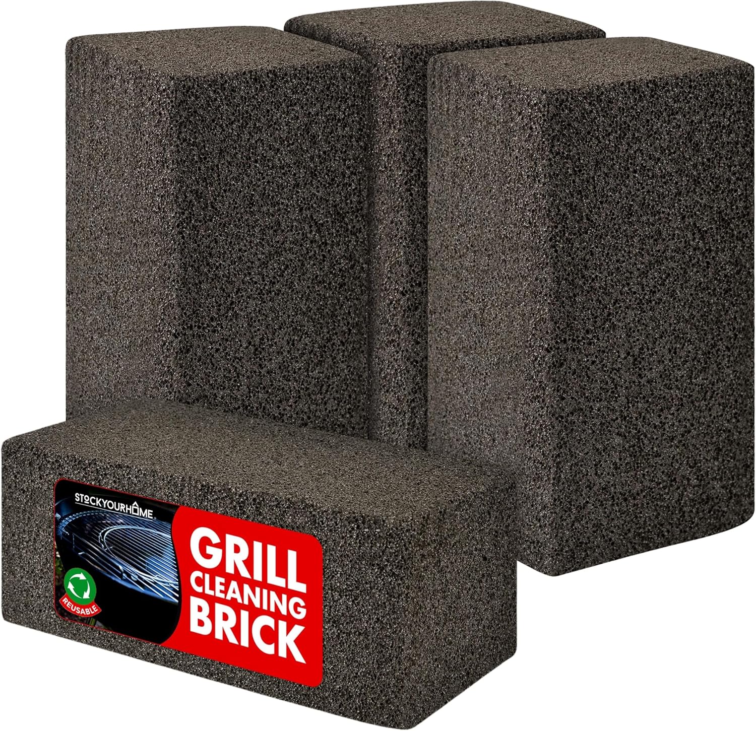 Amazon.com: Stock Your Home Grill Cleaning Brick (4 Pack) - Heavy Duty ...