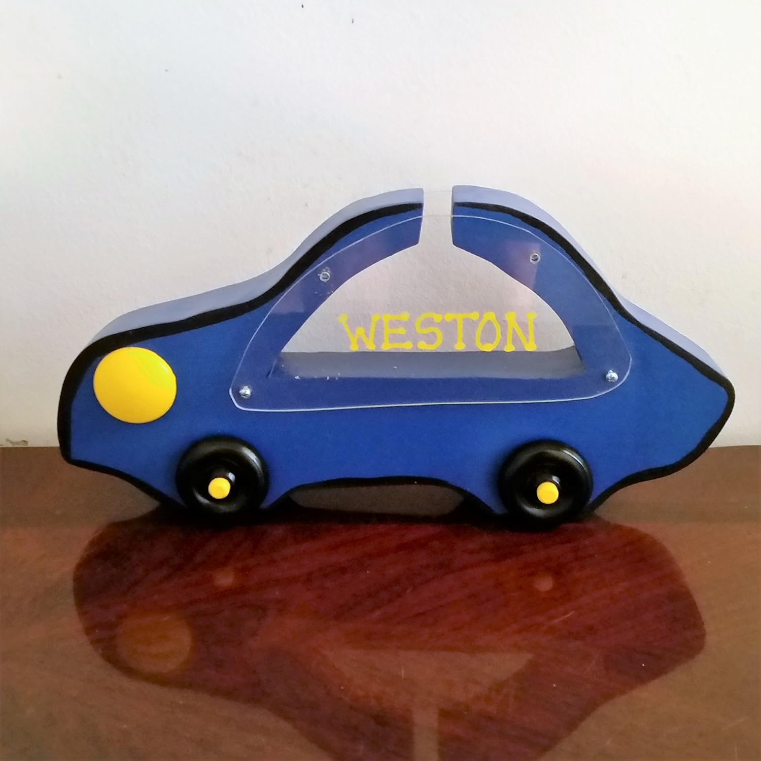 Amazon.com: Customized/Personalized Wooden Car Money Bank. : Home & Kitchen