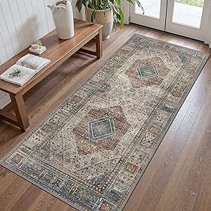 Amazon.com: GENIMO 3x8 Washable Runner Rug for Hallway, Entryway Rugs ...