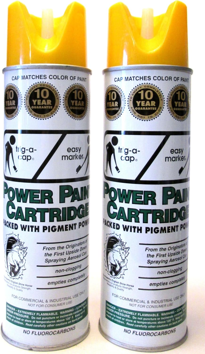 Amazon.com: Fox Valley YELLOW Power Paint Cartridge for Parking Lot ...