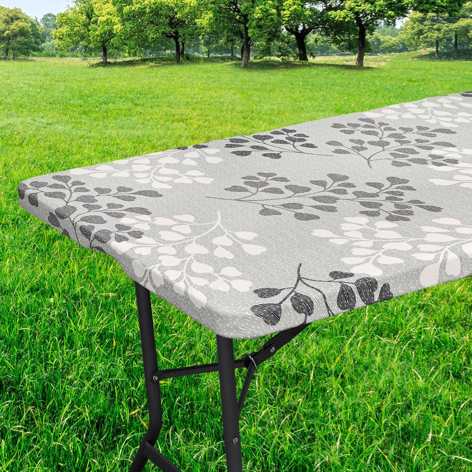 Amazon.com: CRFATOP 5FT Waterproof Folding Tablecloth Stretch Rectangle ...