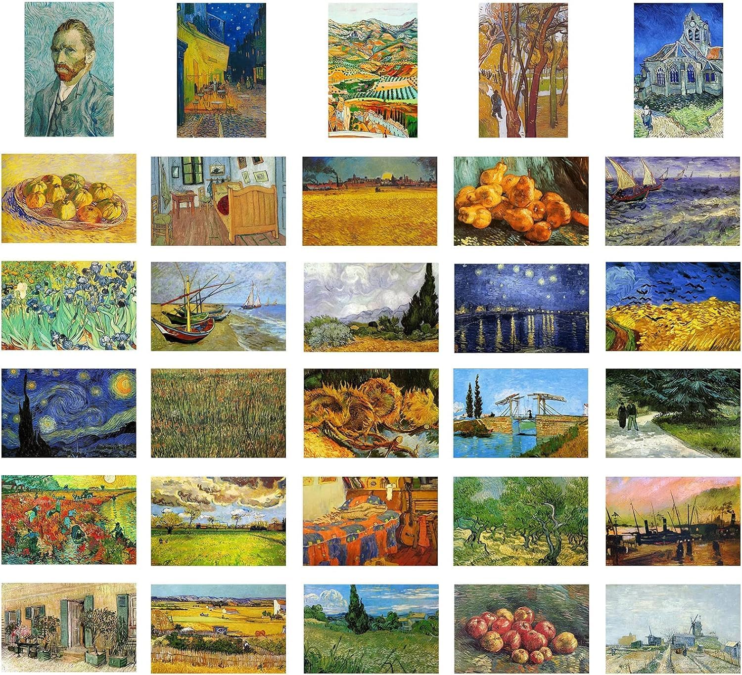 Amazon.com: Collage Kit By Vincent Van Gogh Oil Paintings - 30 Most ...