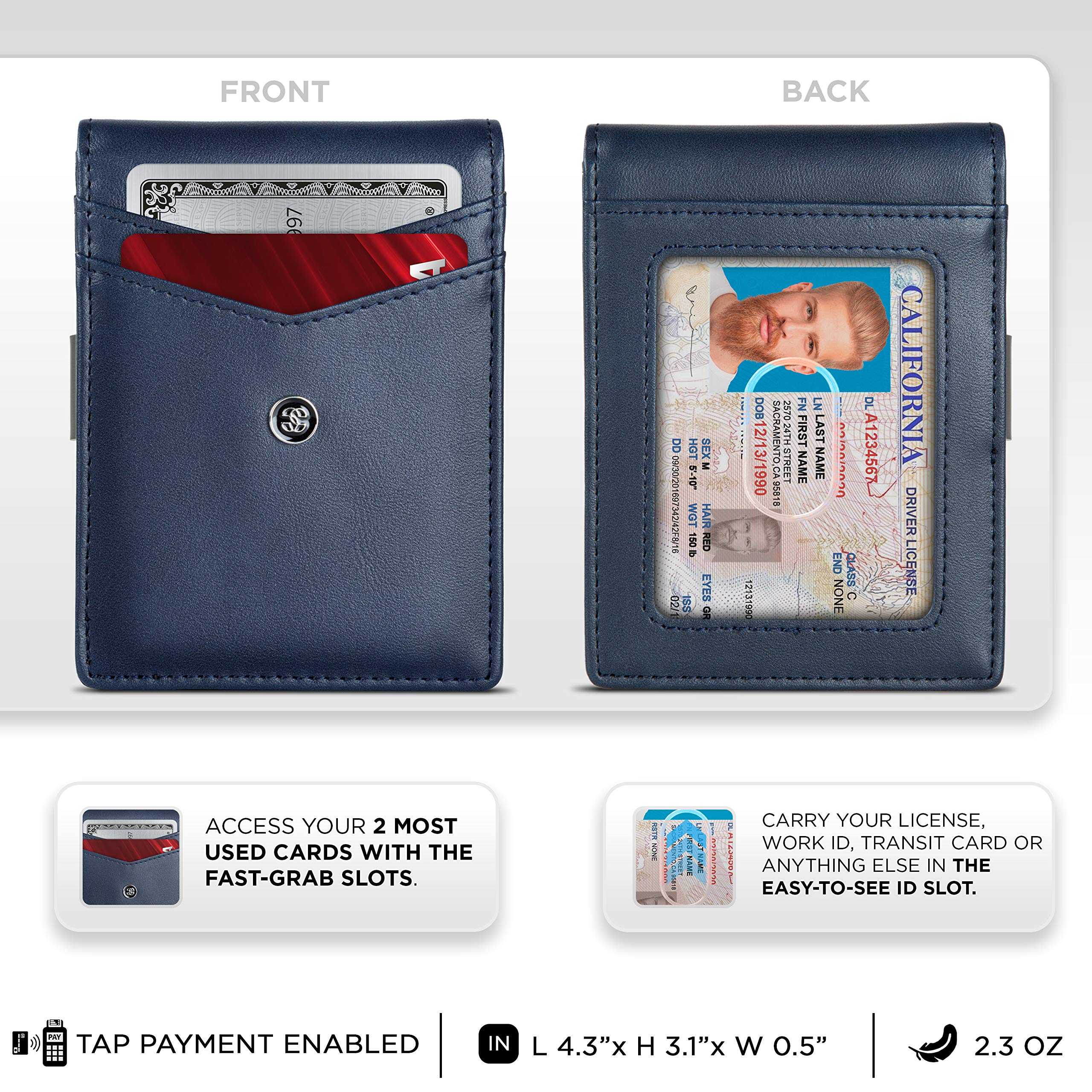 Snapklik.com : Suavell Leather Slim Wallets For Men Wallet Card Holder