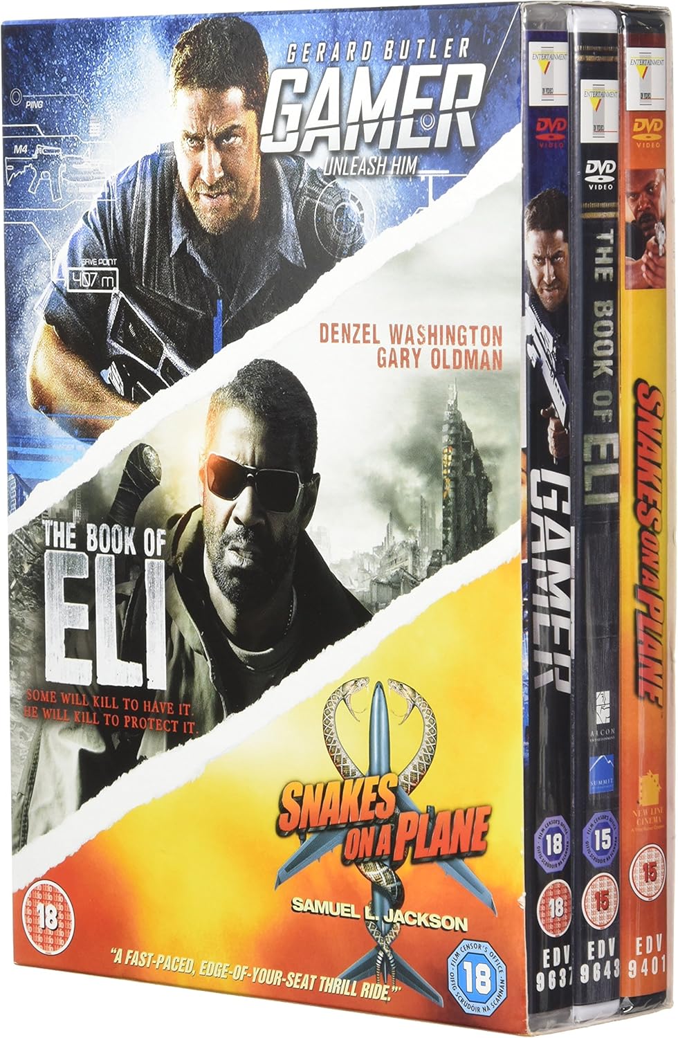 Gamer/ Snakes On A Plane/ Book Of Eli [DVD] [2017]: Amazon.co.uk ...