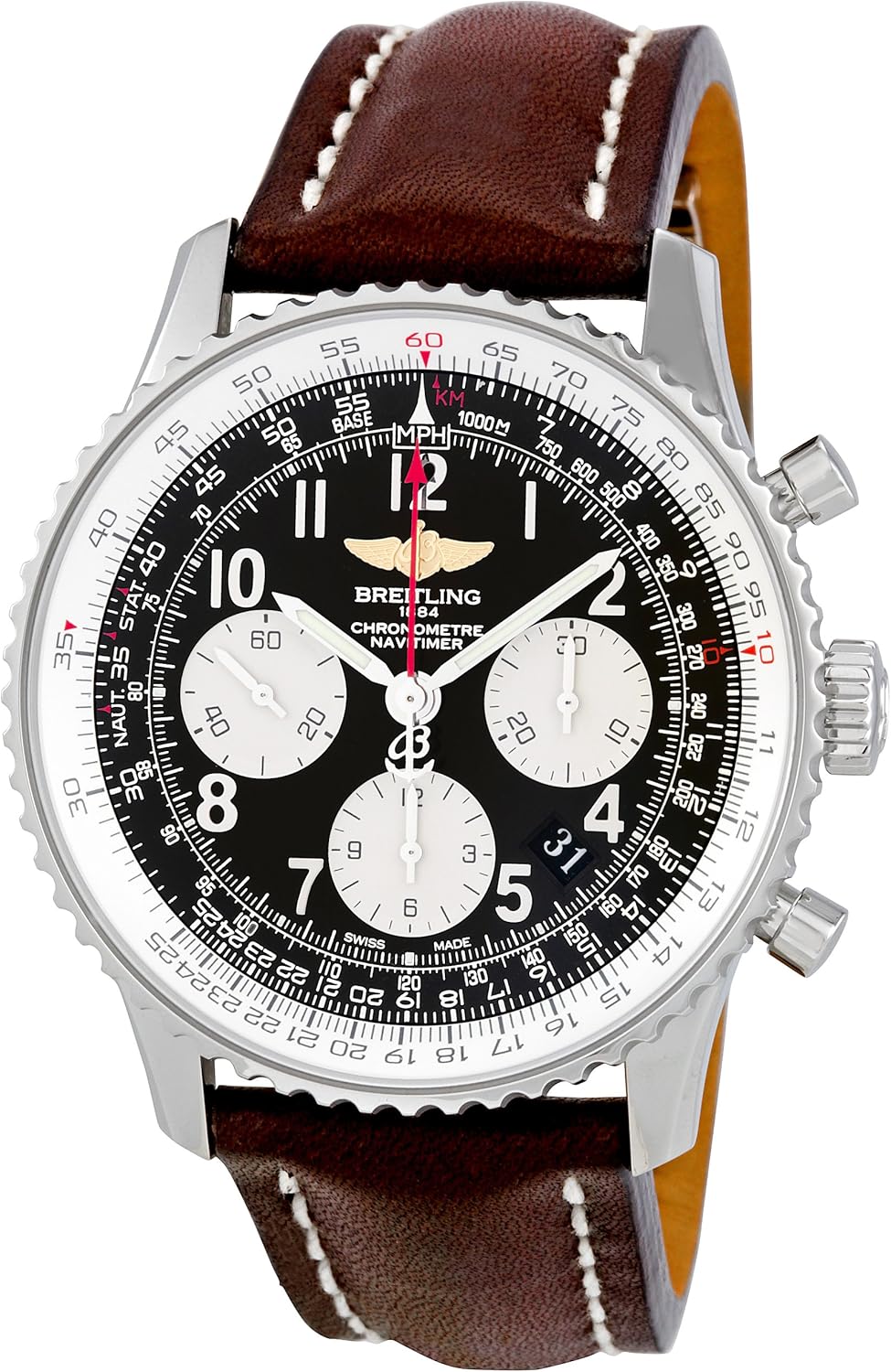 Amazon.com: Breitling Men's AB012012/BB02BRLD Navitimer Black Dial ...