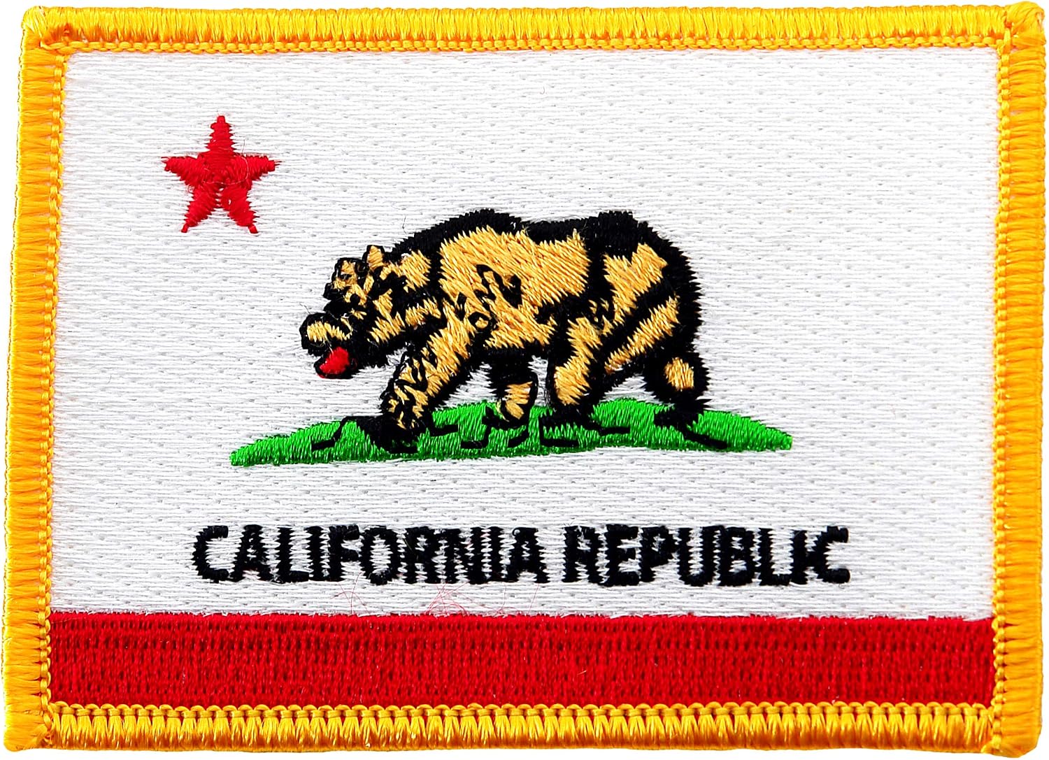 Amazon.com: California State Flag Embroidered Patch Iron-On CA Emblem ...