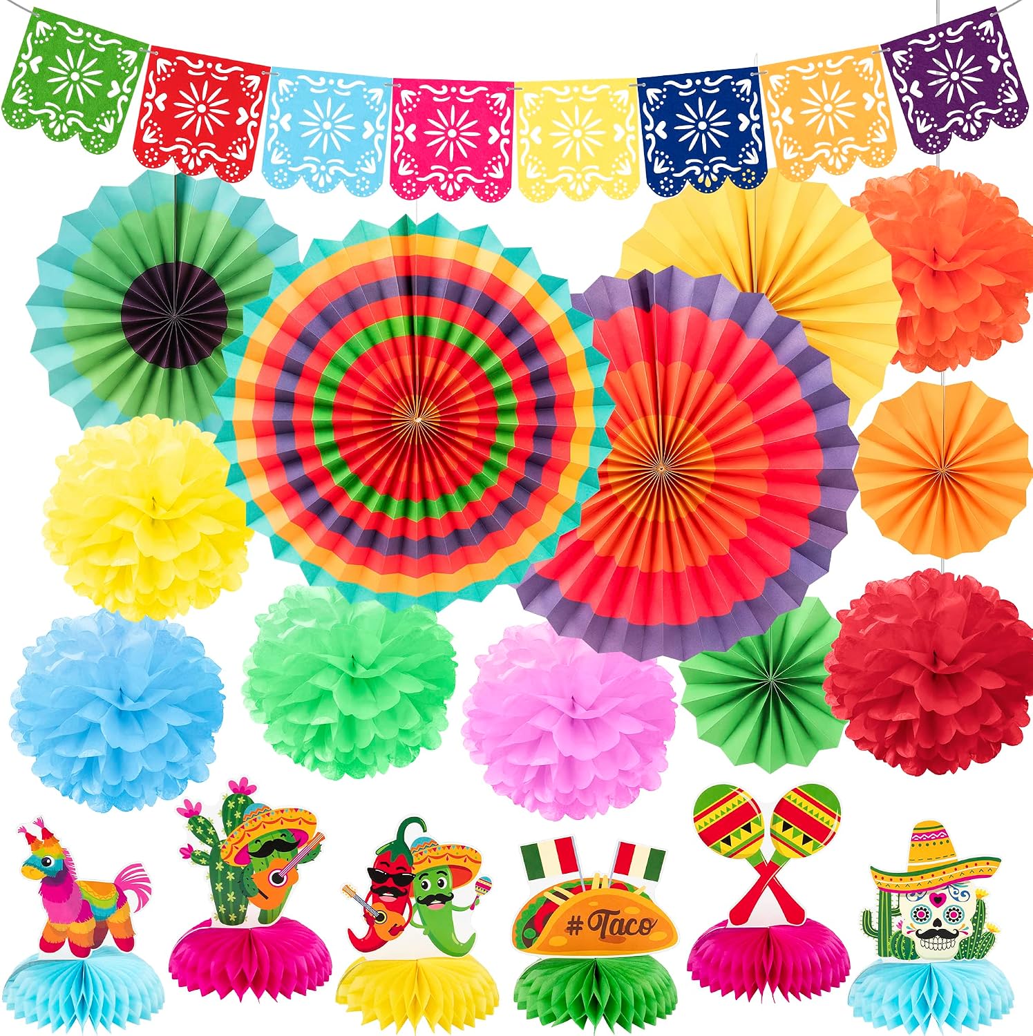 Amazon.com: Heartome 26PCS Cinco De Mayo Fiesta Party Decorations ...