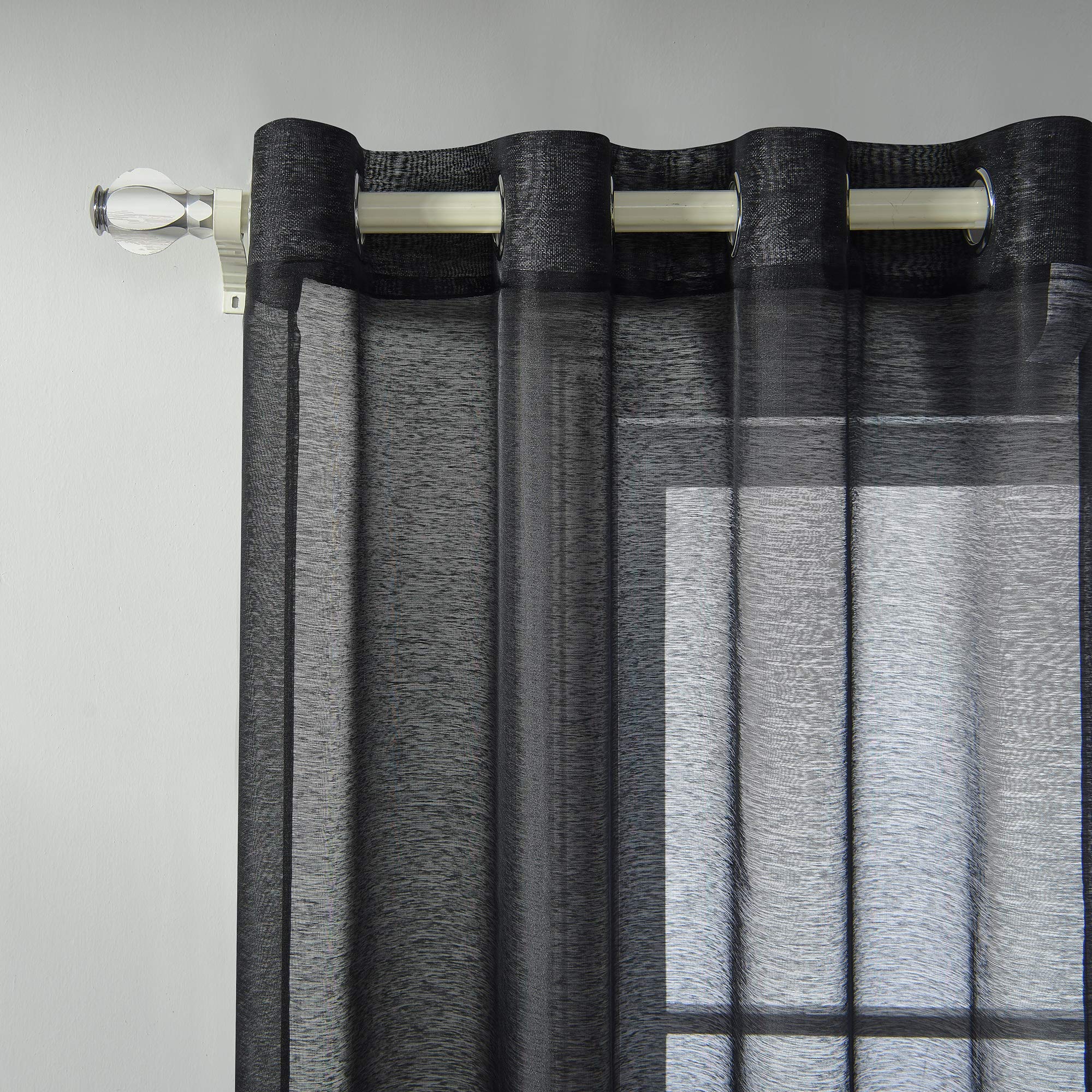 Black Sheer Curtains Black Curtains | Black Patterned Curtains