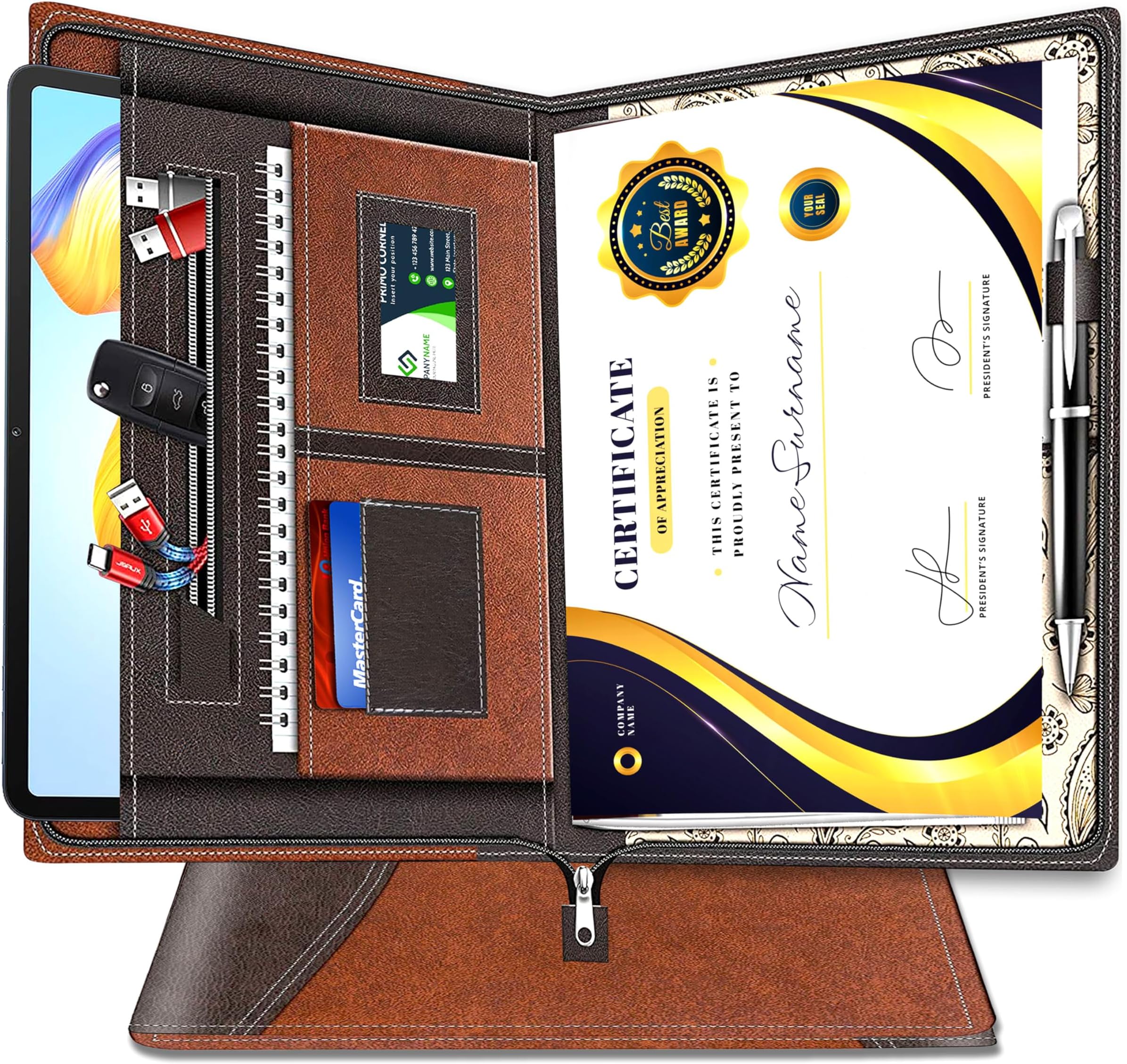 Inkware Leatherette Professional Certificate File Folder for Documents ...