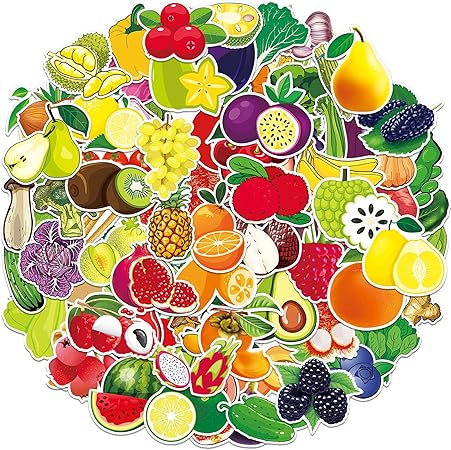 Amazon.com: ArtCreativity Assorted Fruit and Vegetable Stickers for ...