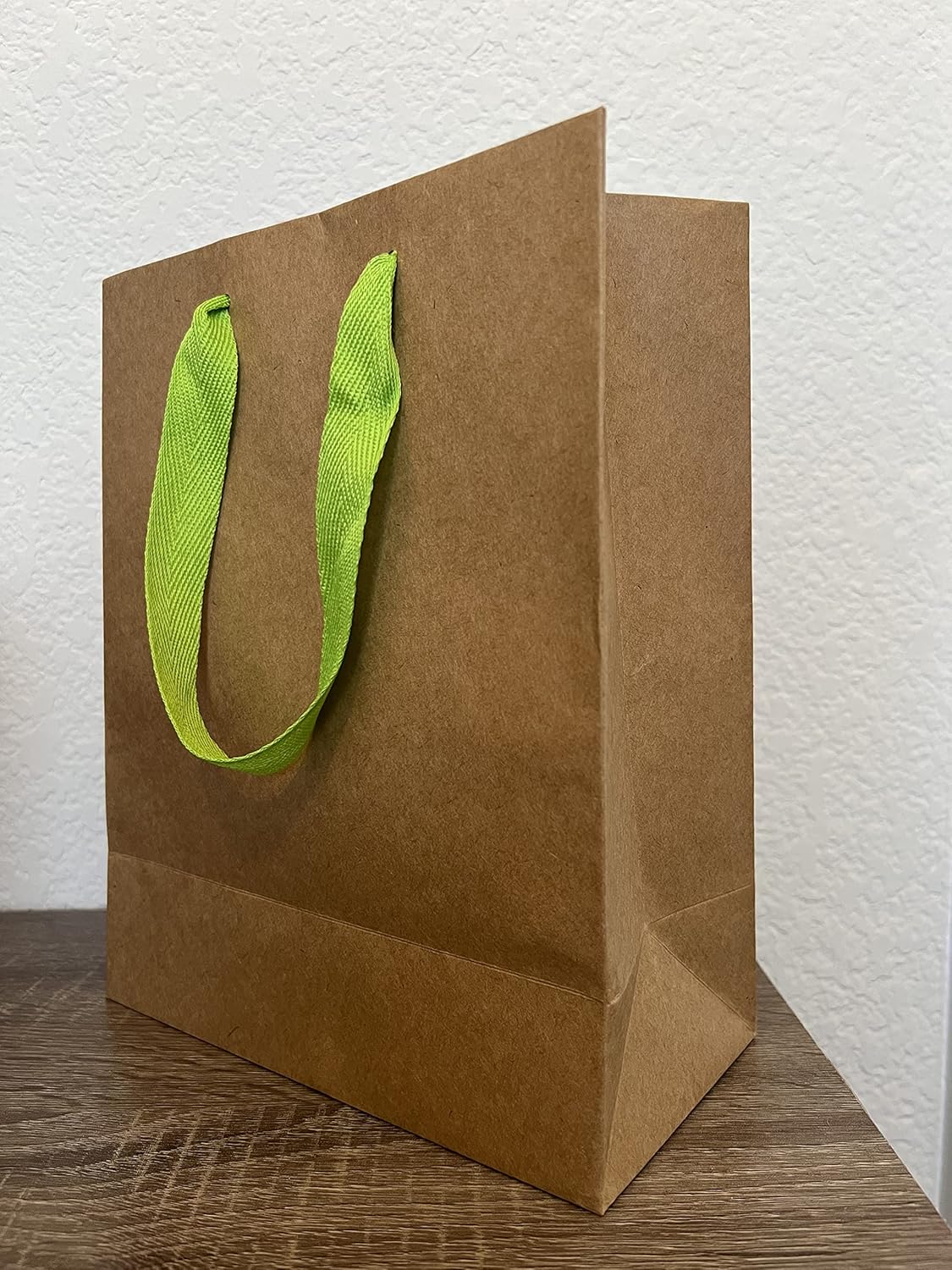 Amazon.com: 30 Pack Paper Bags with Handles , Lime Green Colored Twill ...