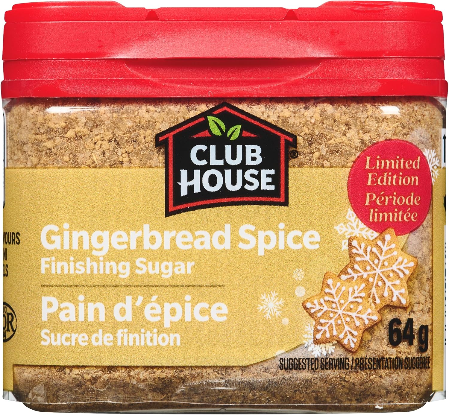 Club House Gingerbread Spice Finishing Sugar, Limited Edition, No ...