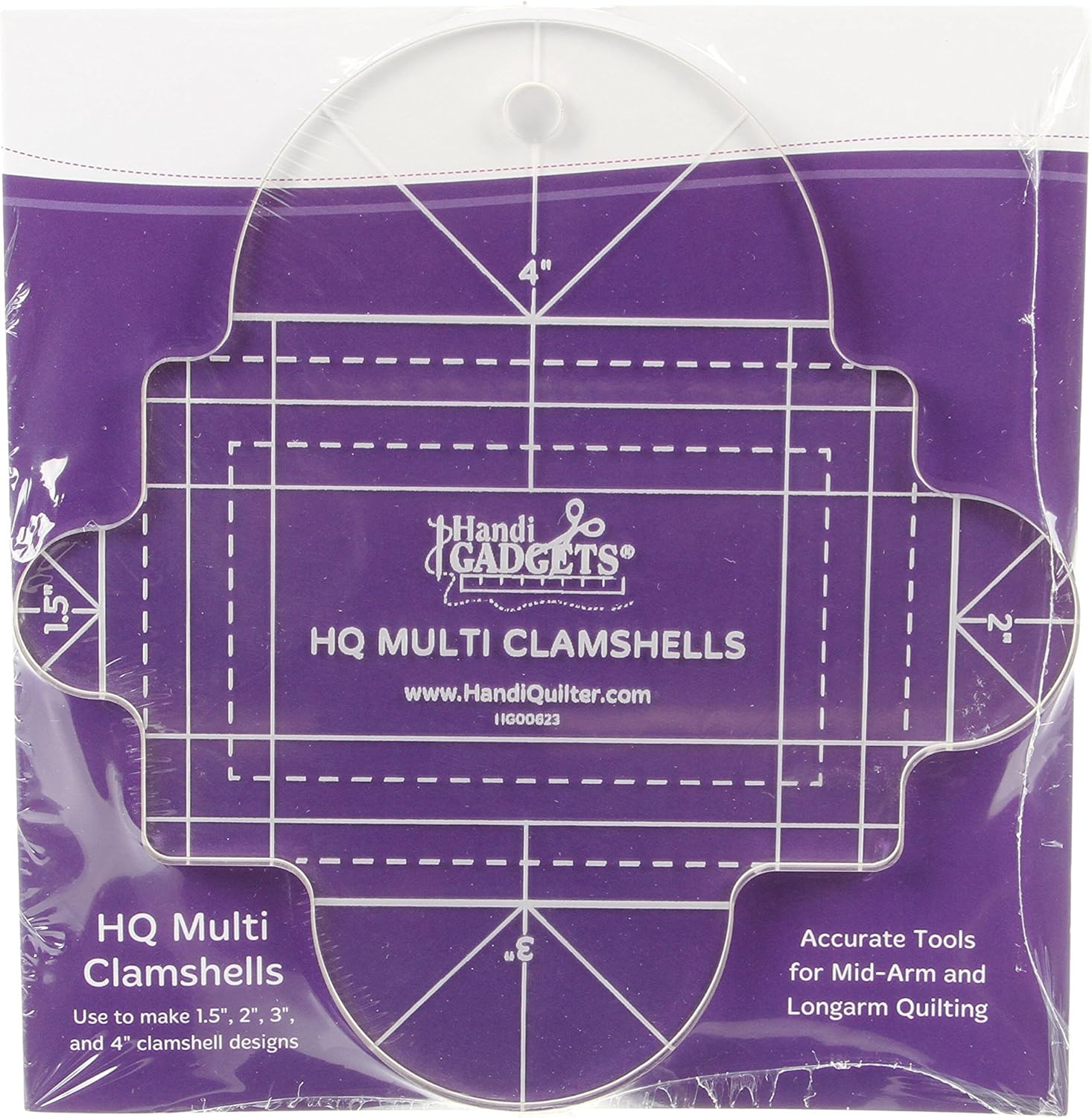 Amazon.com: Multi Clam Shell Template 1-1/2in to 4in : Handi Quilter, Inc.