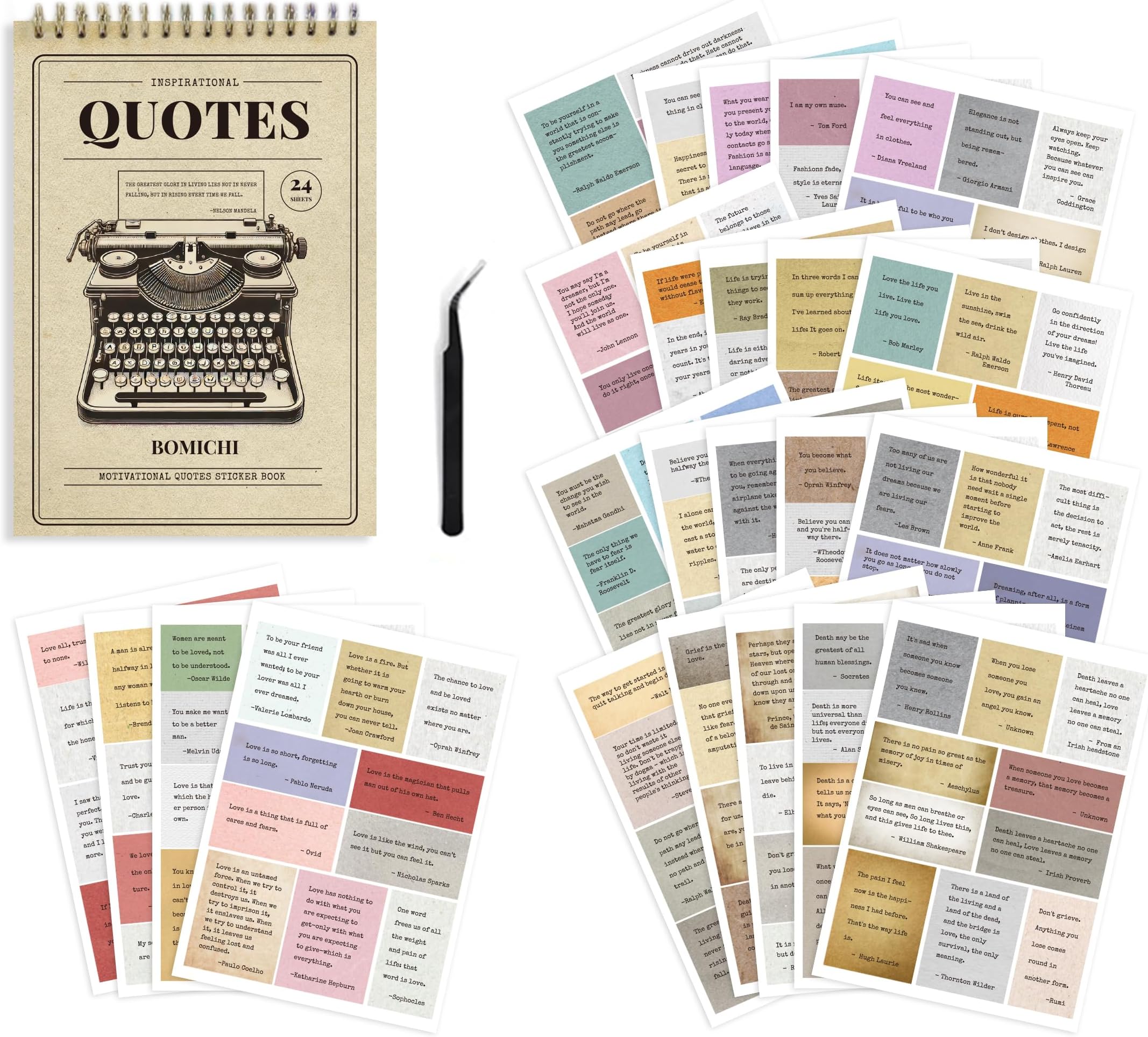 Amazon.com: Quote Stickers for Journaling Scrapbooking, Funny Black and ...