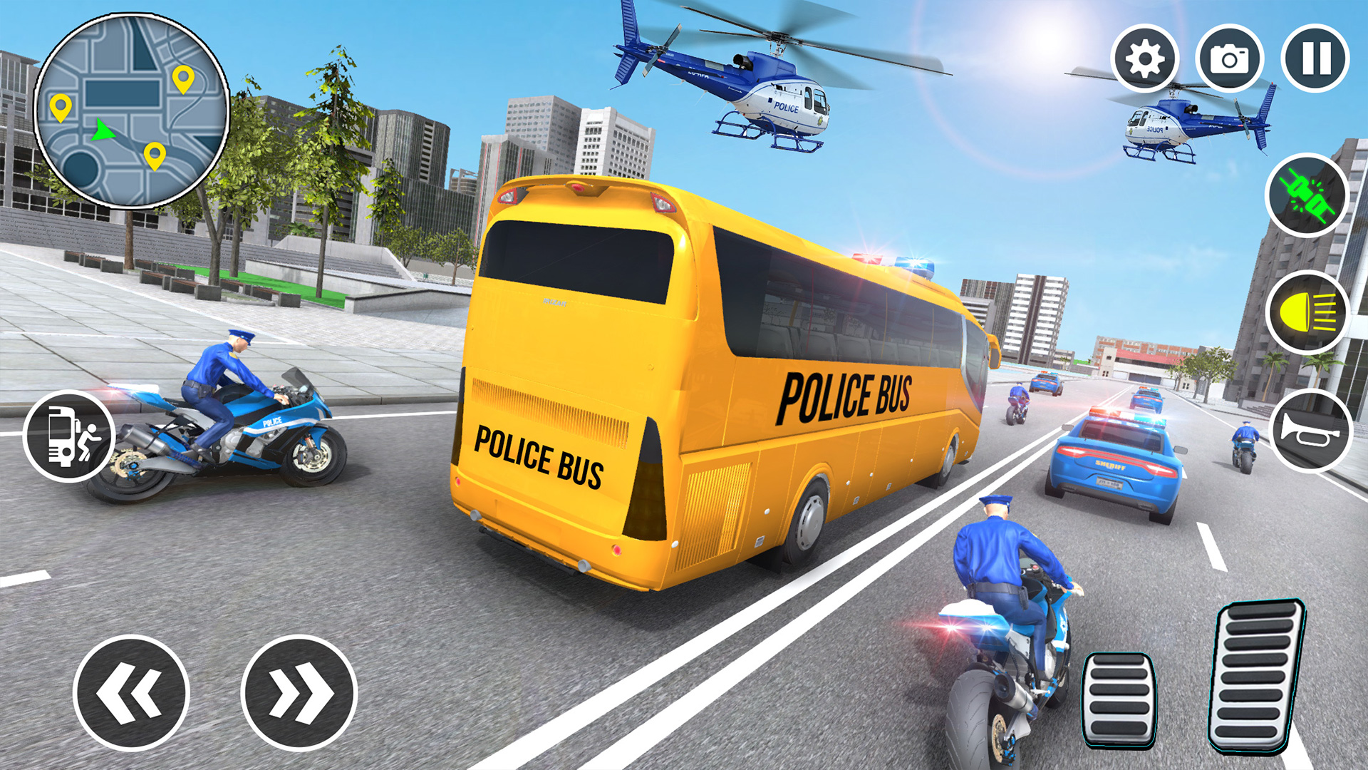 US Police Bus Crime Town Jail Prisoners Transport Van Parking Games ...