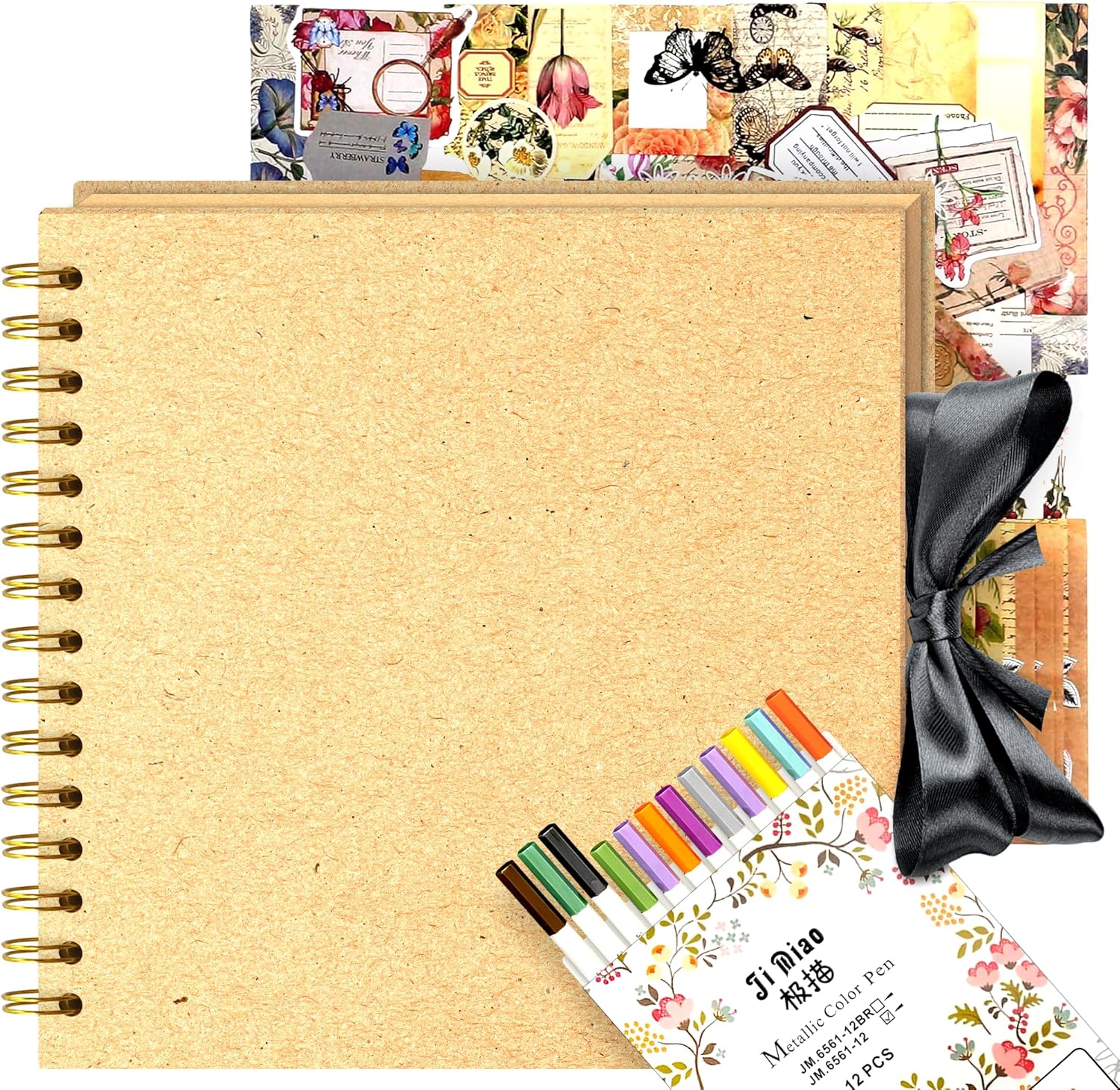 Amazon.com: Scrapbook Album 80 Pages (8 x 8 Inches) Brown Thick 140g ...