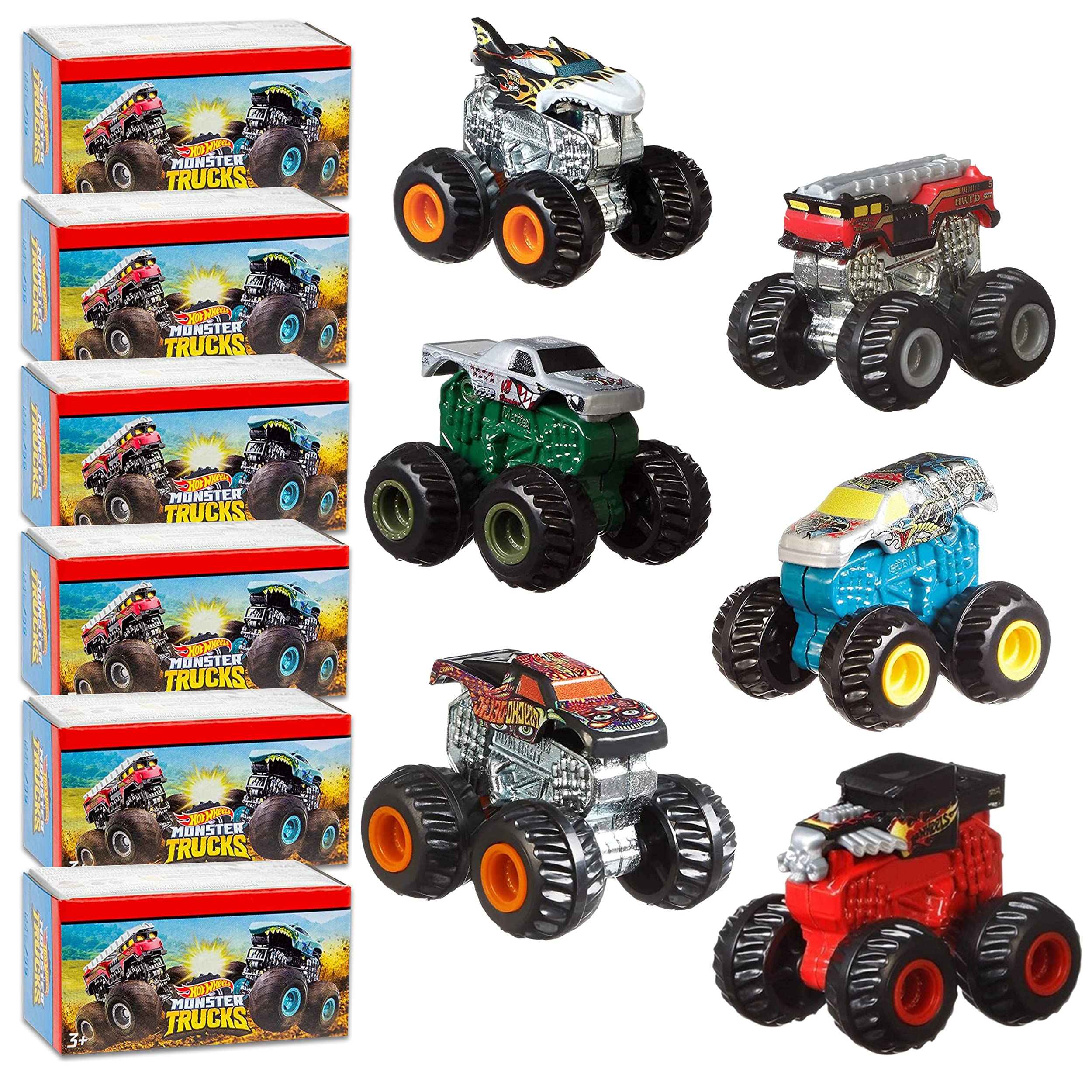 Buy Hot Wheels Cars Hot Wheels Monster Truck Party Favors 6 Pack Bundle ...
