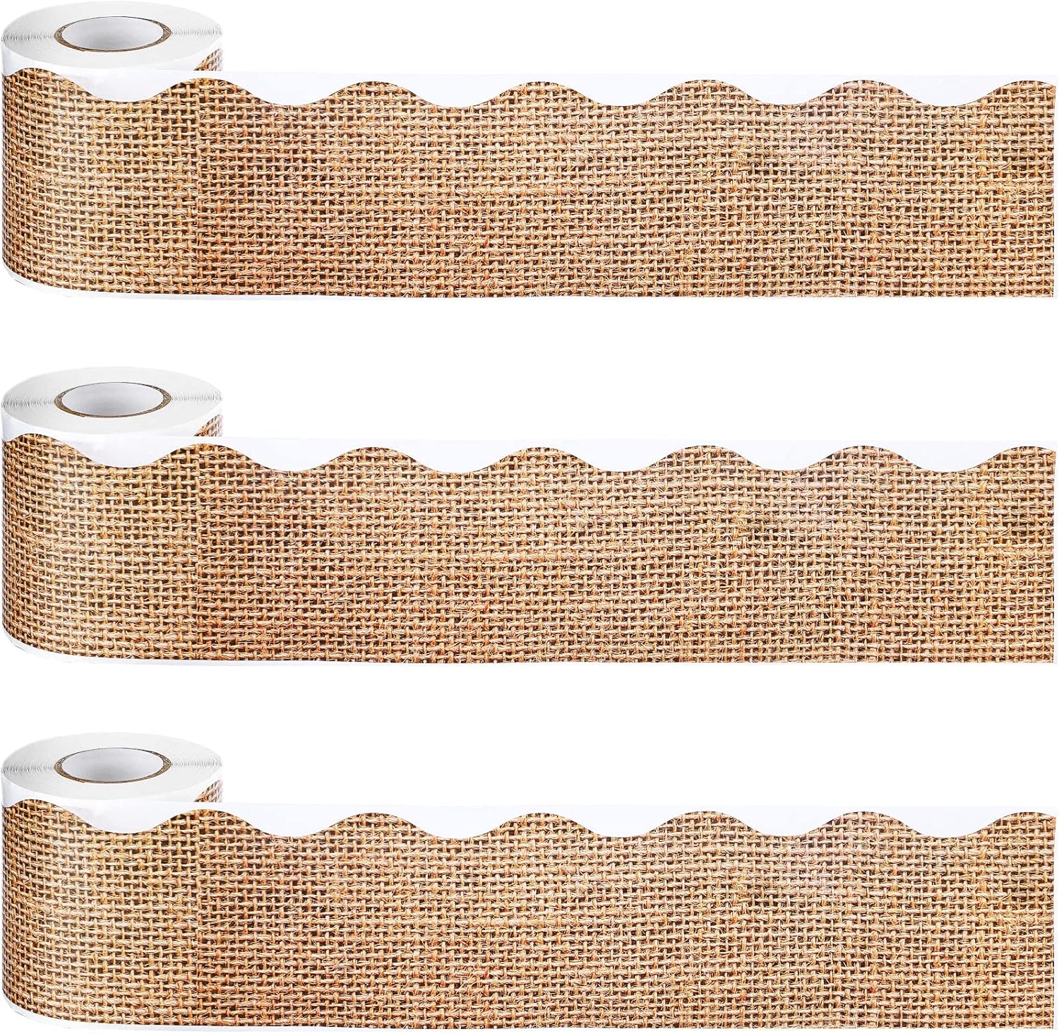 Amazon.com: Honoson 3 Rolls 295 Feet Scalloped Border Trim, Burlap ...