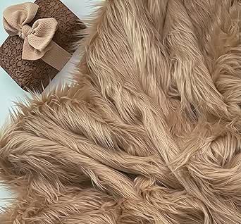 Amazon.com: Bianna Peanut Butter Brown Faux Fur Fabric, 60 inches Wide ...