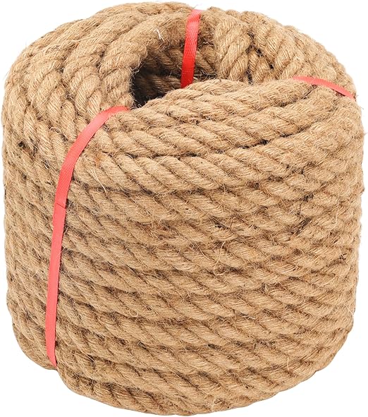 Amazon.com: Jute Rope (1 in X 50 ft), 25mm Thick Twisted Manila Ropes ...