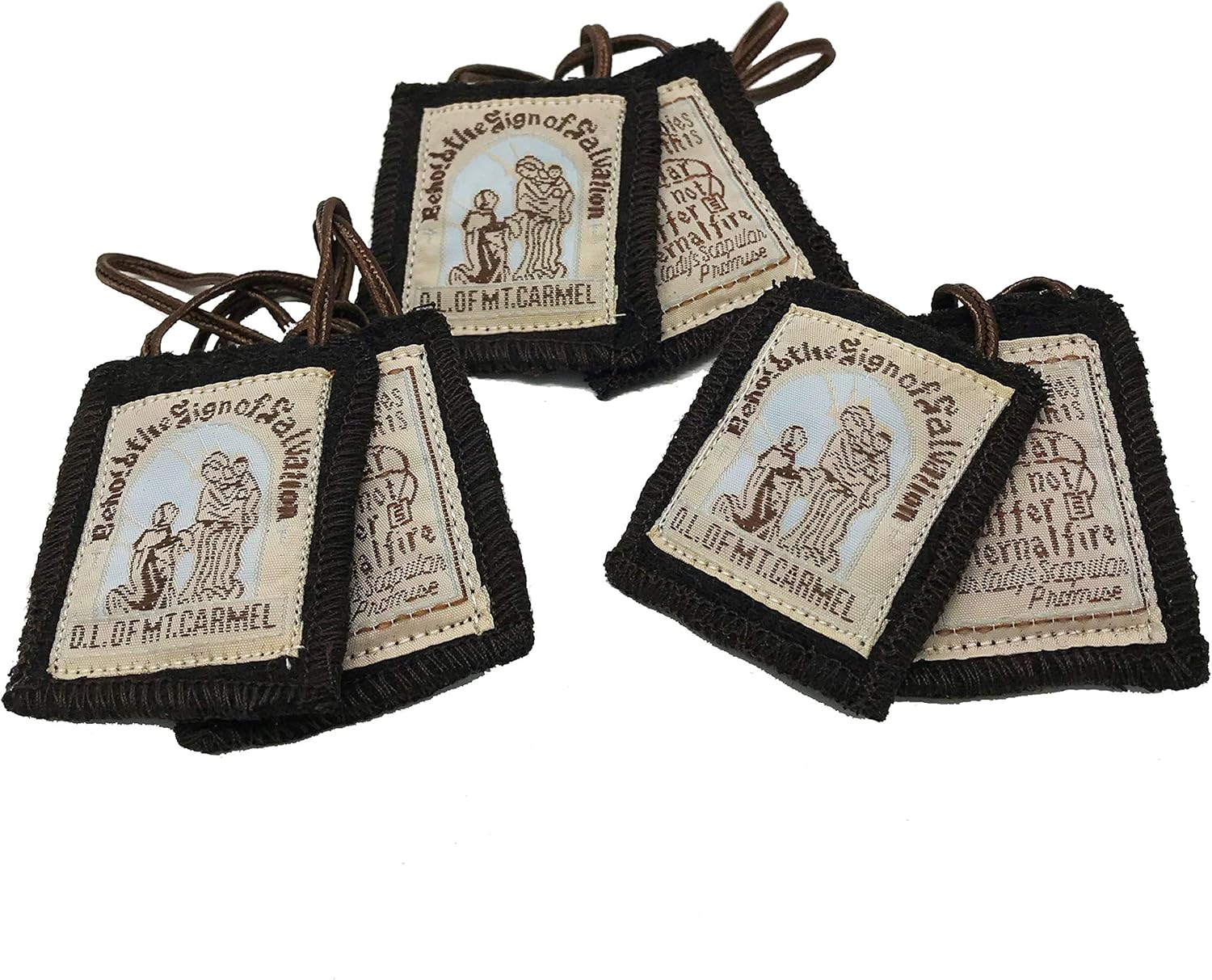 Scapular Catholic Brown Wool Mt Carmel Scapulars for Men and Women ...