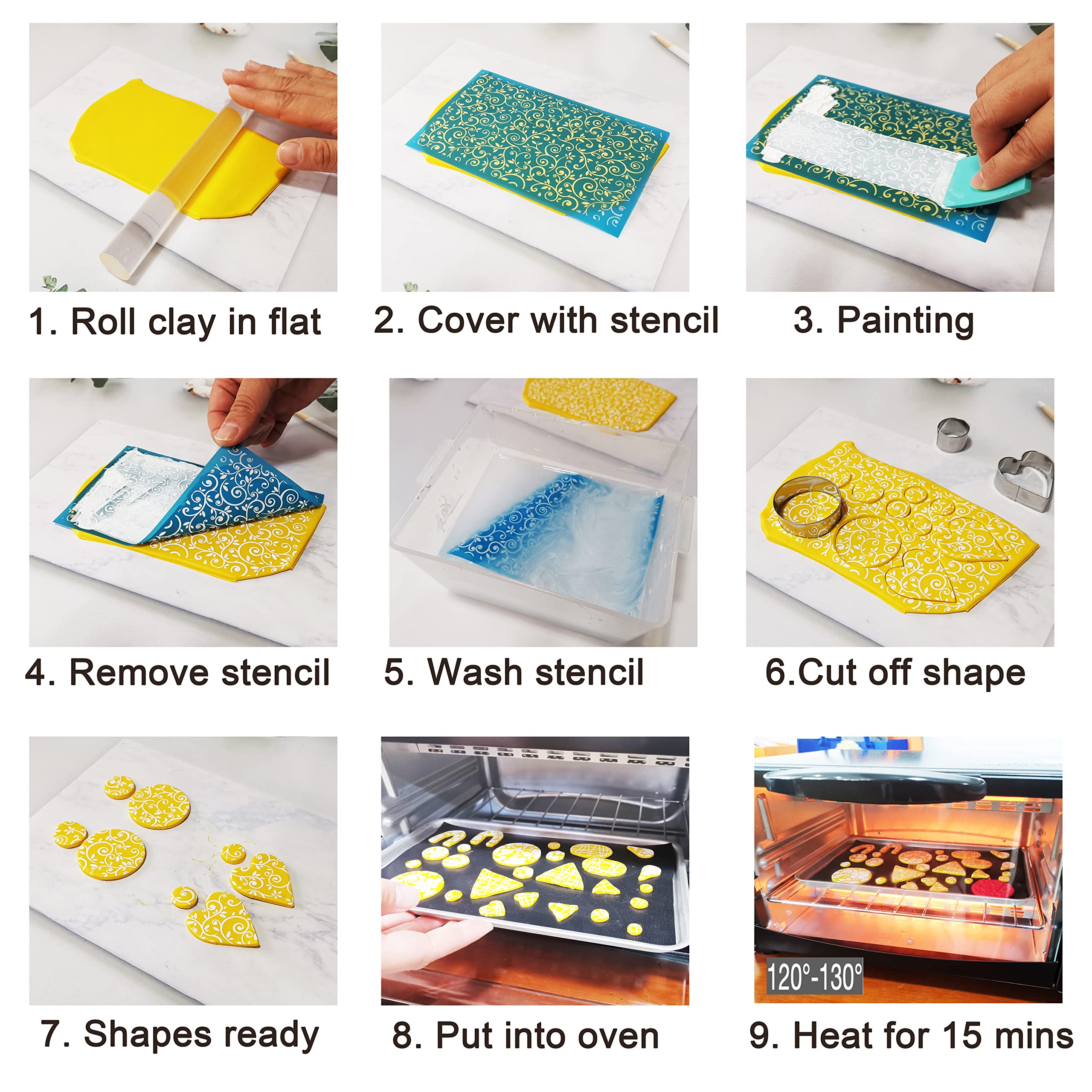 Snapklik.com : Alinacutle Earring Silk Screen Stencil,Reusable ...